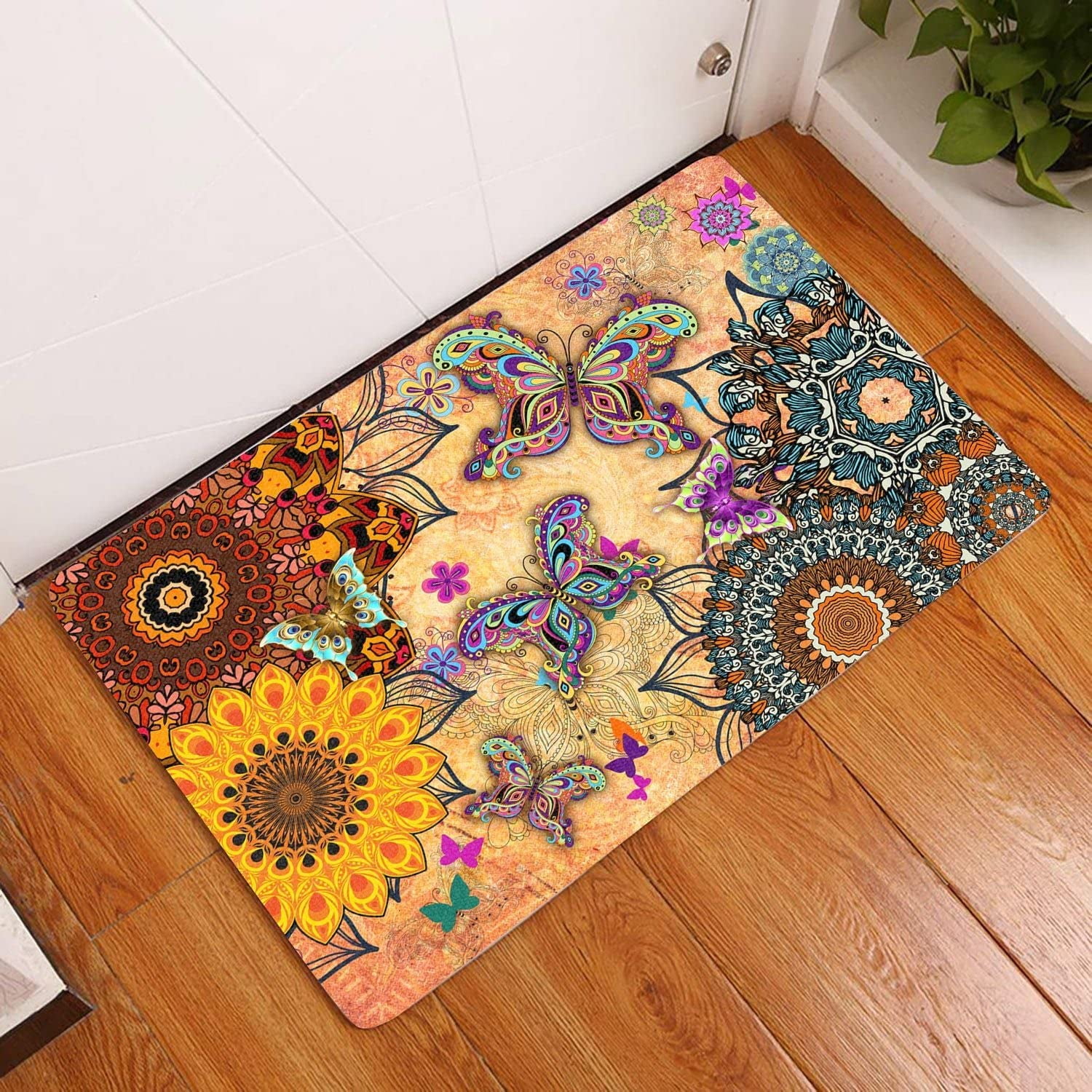 Lonkogqi Welcome Door Mats Butterfly Doormat Welcome Mat Home Decor ...