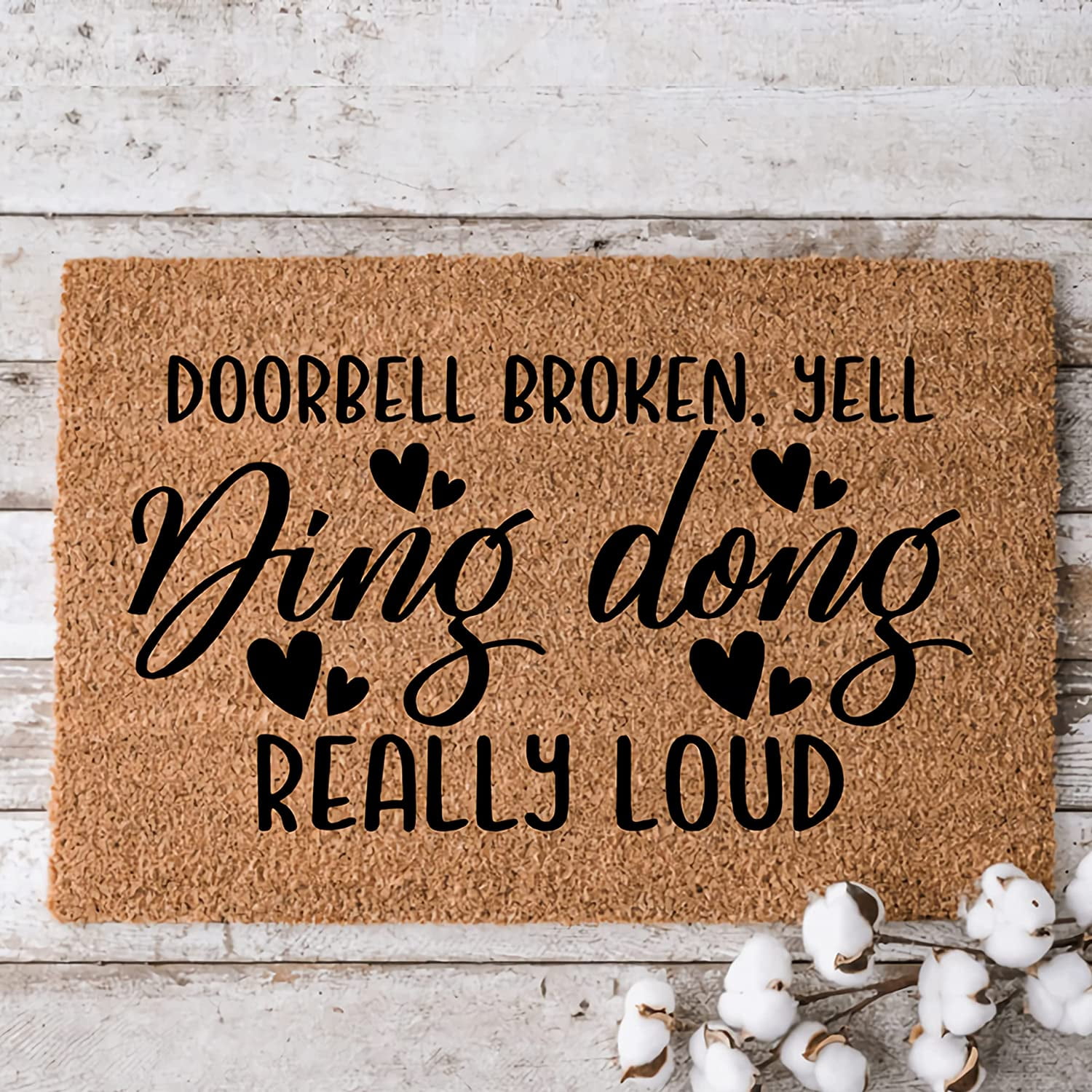 Lonkogqi Welcome Door Mats Doorbell Broken Yell Ding Dong Dooormat ...