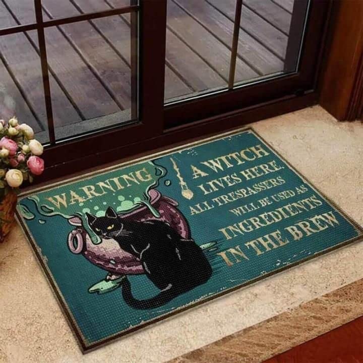 Lonkogqi Welcome Door Mats Doormat Home Decor Ideal Warning A Witch ...