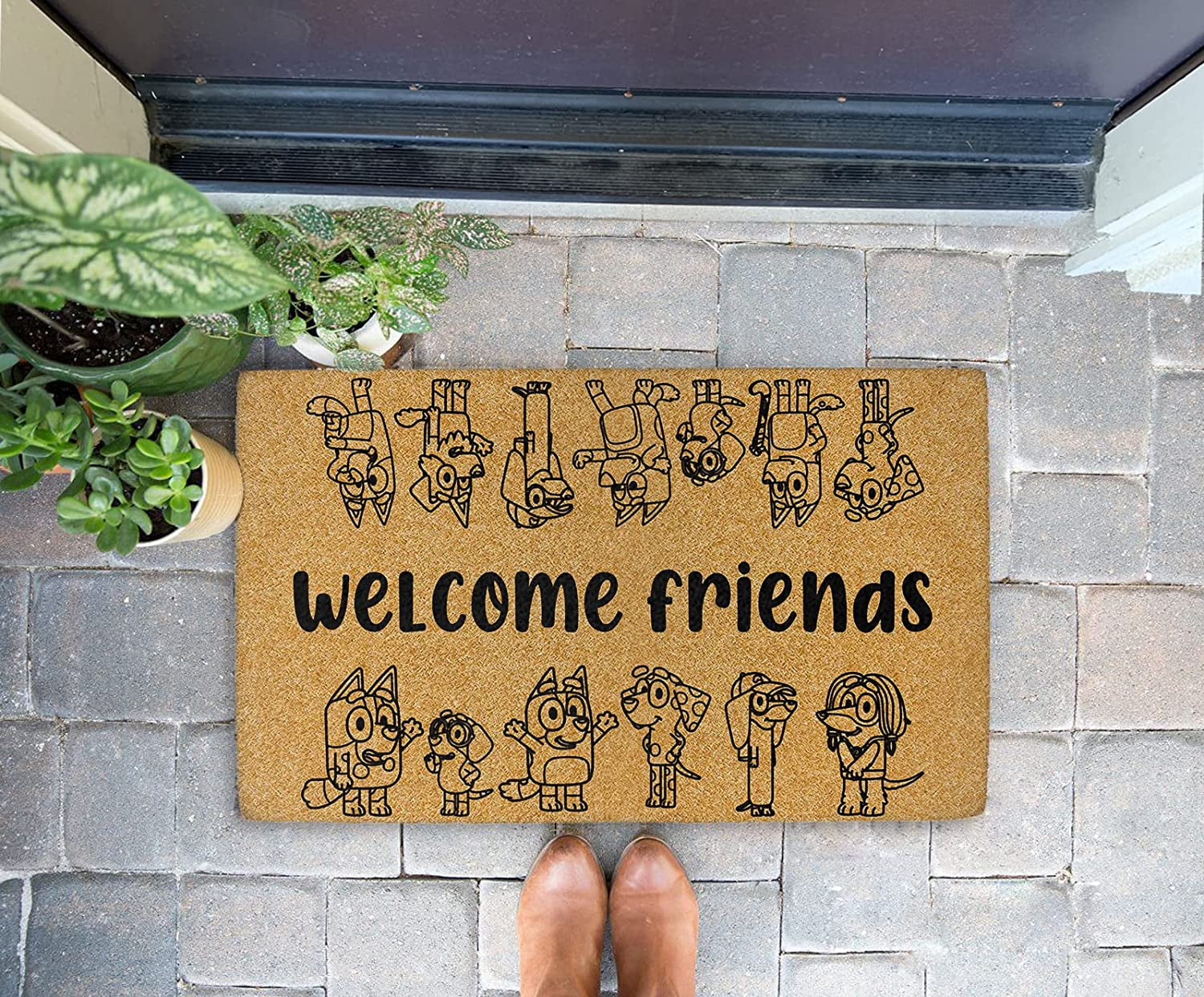 Lonkogqi Welcome Door Mats Welcome Friends Doormat Funny Doormat Home ...