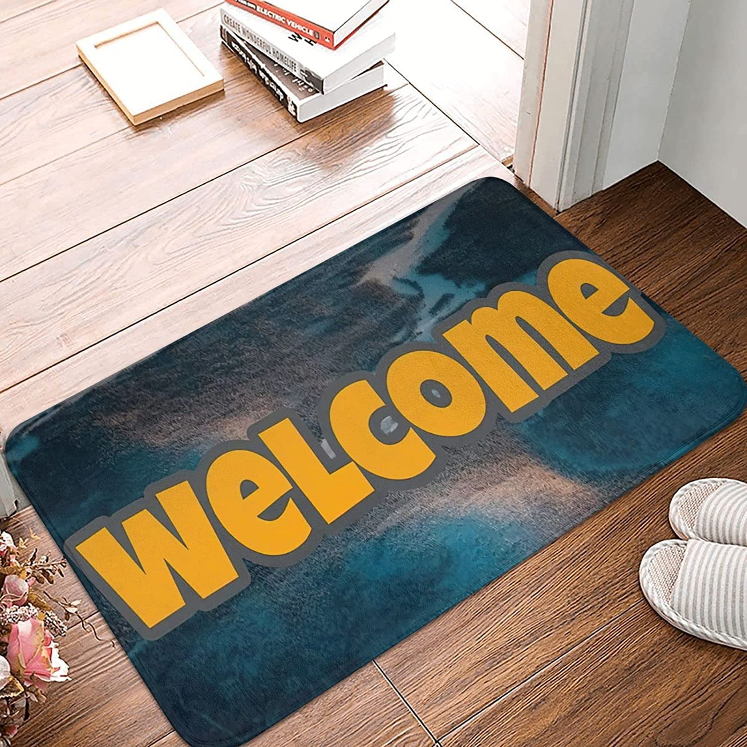 Lonkogqi Welcome Door Mats Welcome Home Mats Winter Season Style Paint ...