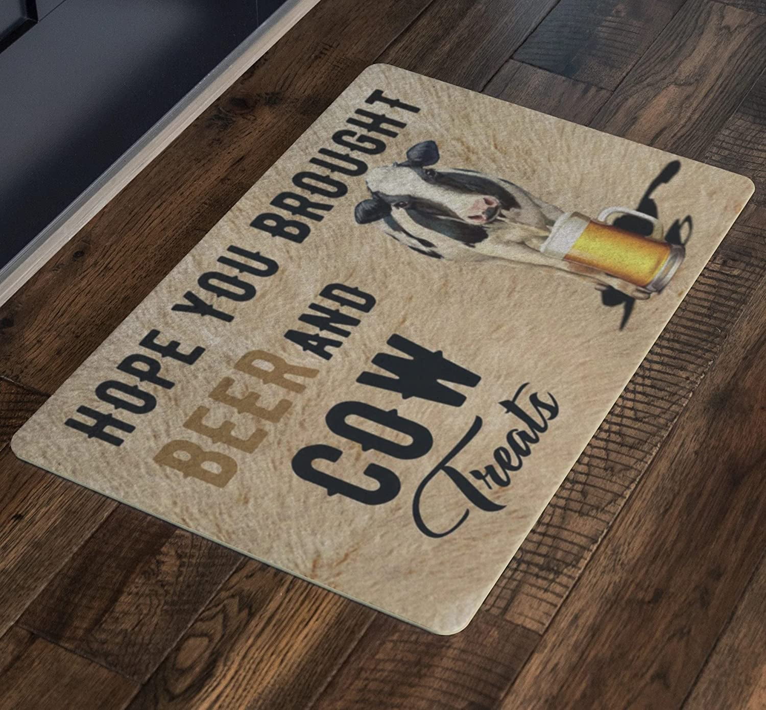 Lonkogqi Welcome Door Mats Hope You Brought Beer And Cow Treats Doormat ...