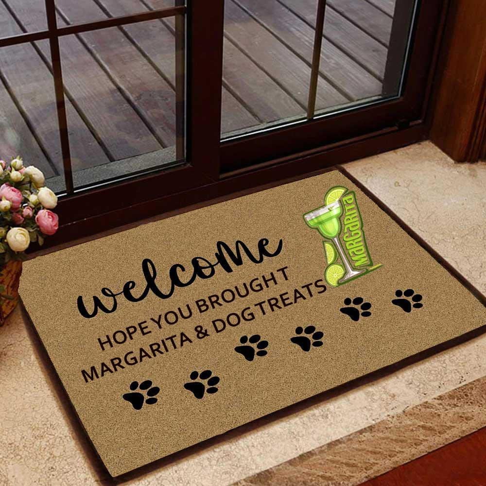 Lonkogqi Welcome Door Mats Hope You Brought Margarita And Dog Treats ...