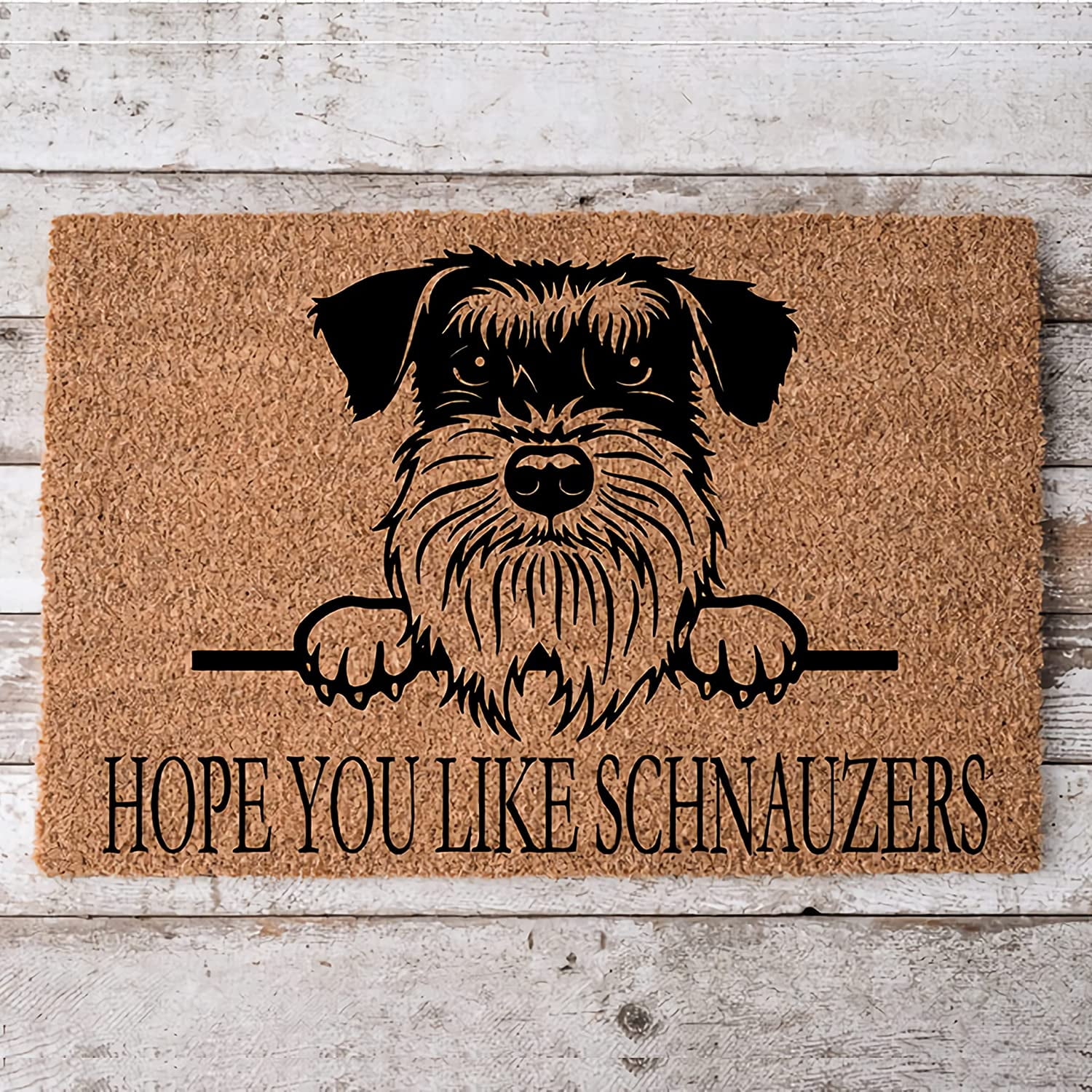Lonkogqi Welcome Door Mats Hope You Like Schnauzers Welcome Mat for Dog ...