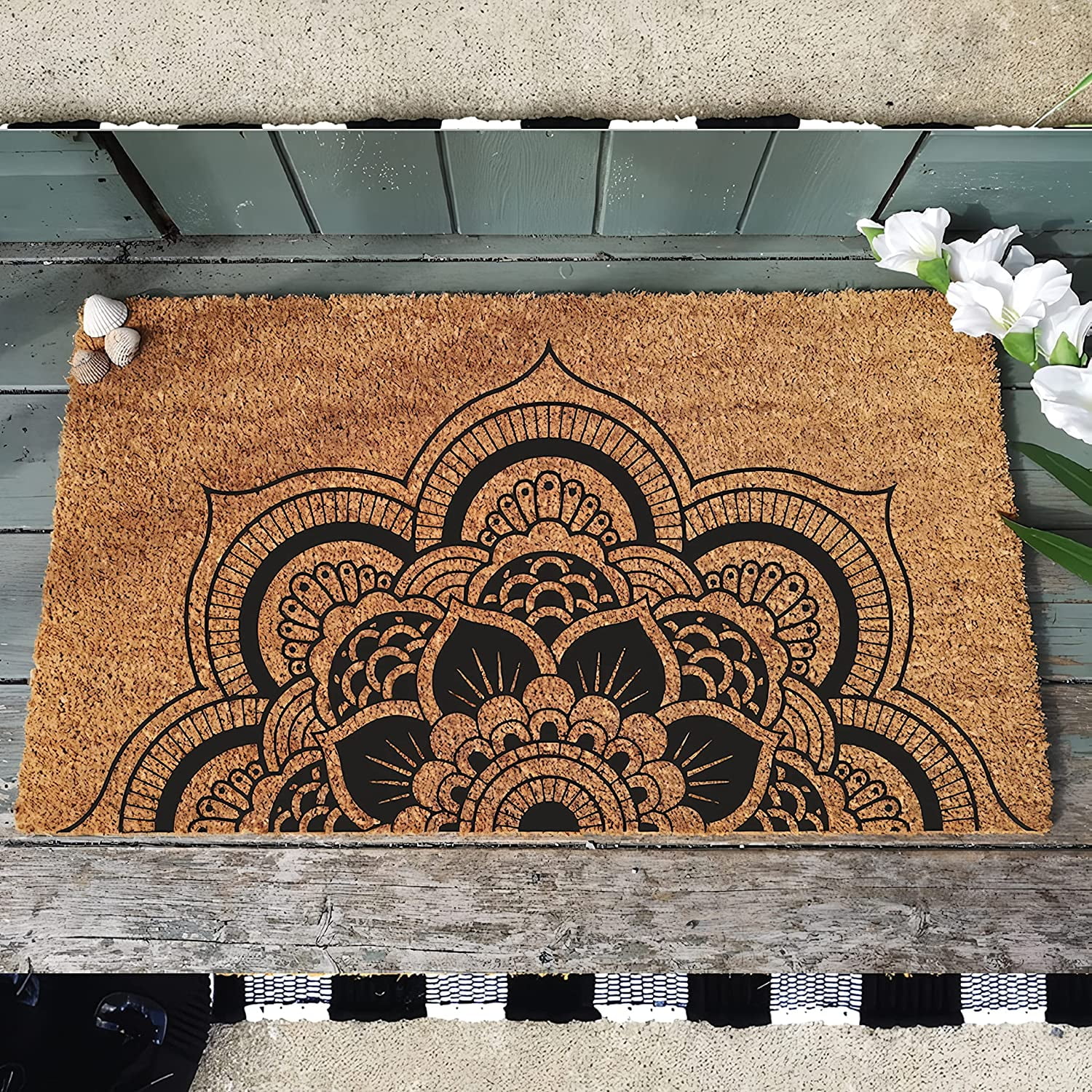 Lonkogqi Welcome Door Mats Mandala Door Mat Boho Doormat Pagan Wiccan ...