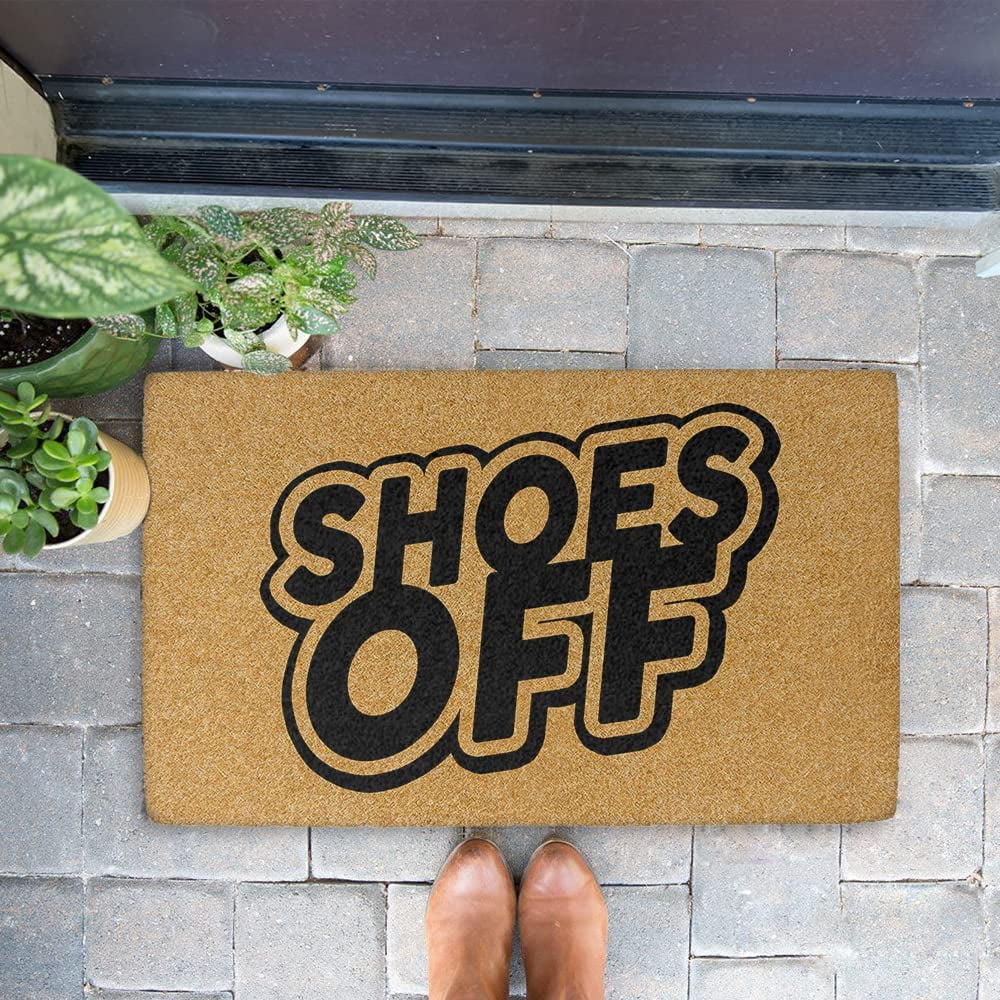Lonkogqi Welcome Door Mats Shoes off Doormat Funny Doormat Home Decor ...