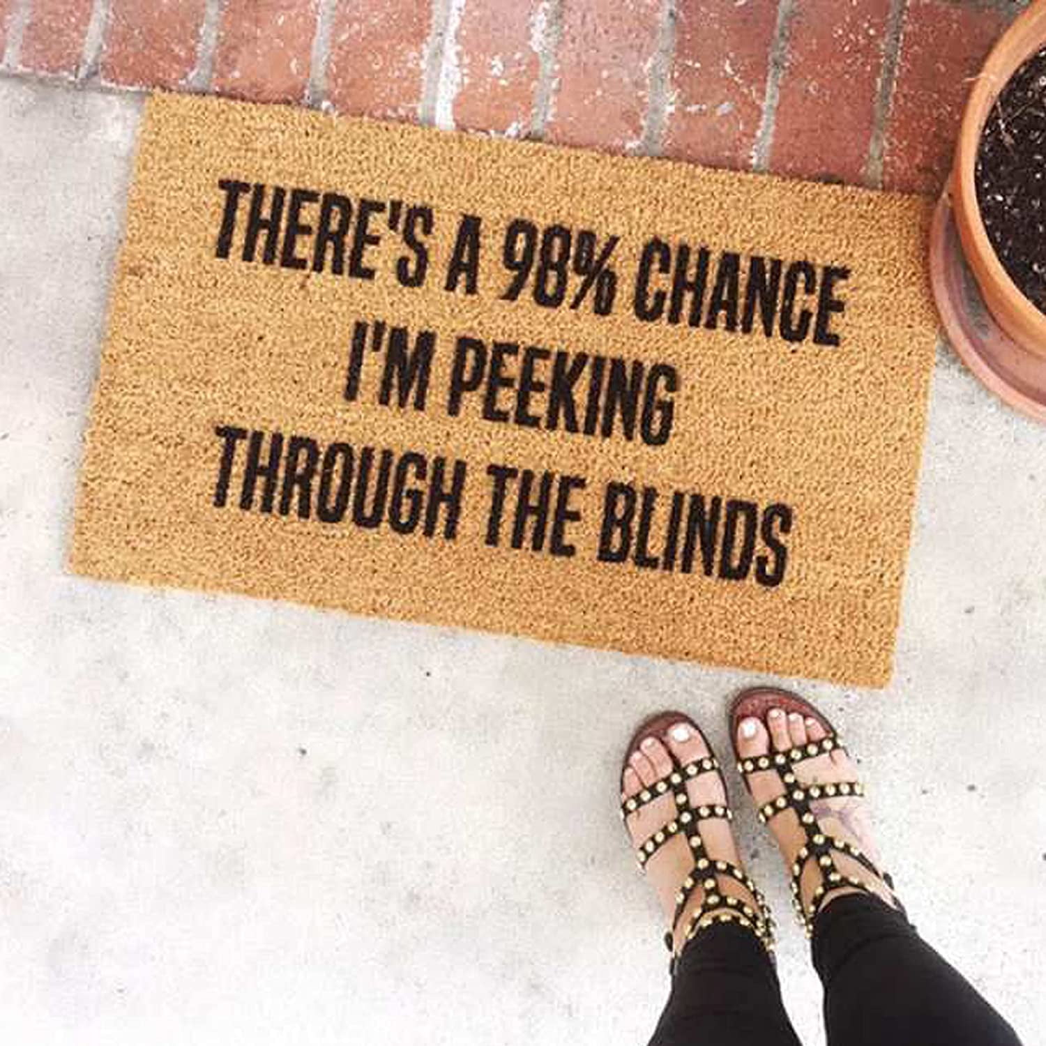 Lonkogqi Welcome Door Mats There Is A % Chance I'M Peeking Through ... Lonkogqi Welcome Door Mats There Is A % Chance I'M Peeking Through ...