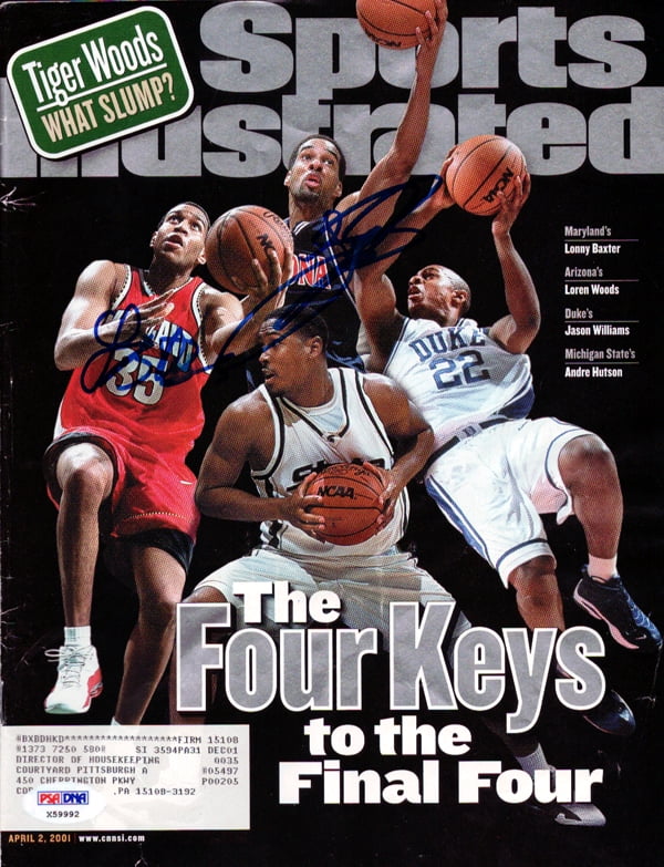 Lonny Baxter & Loren Woods Autographed Sports Illustrated Magazine PSA ...