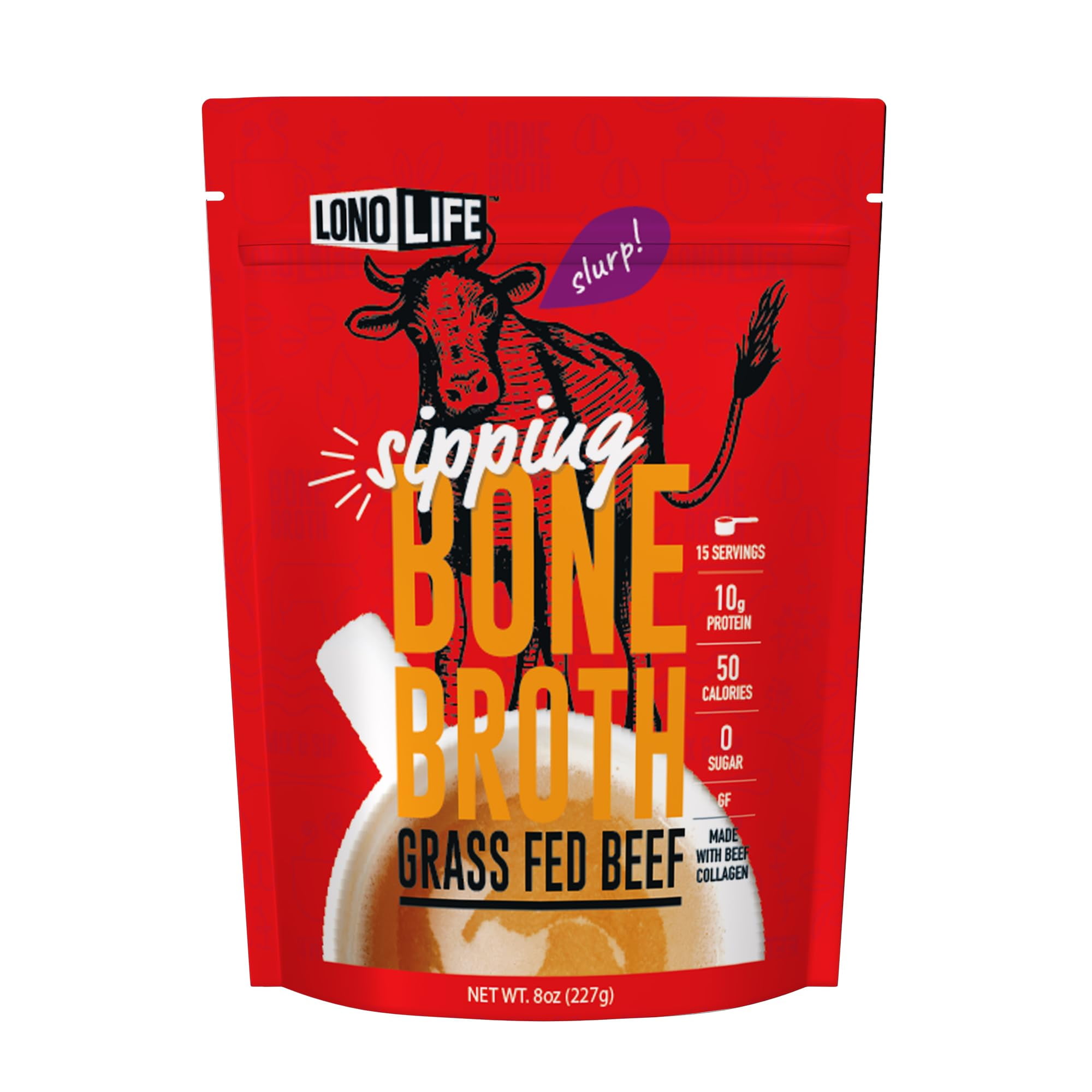 LonoLife Beef Bone Broth Powder Mix | Grass-Fed, 10g Protein | Collagen ...