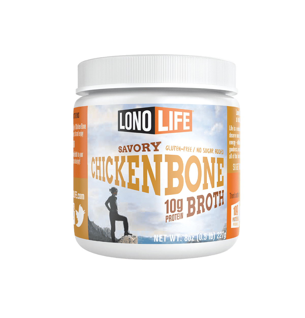 LonoLife Chicken Bone Broth Powder with 10g Protein, Paleo and Keto ...