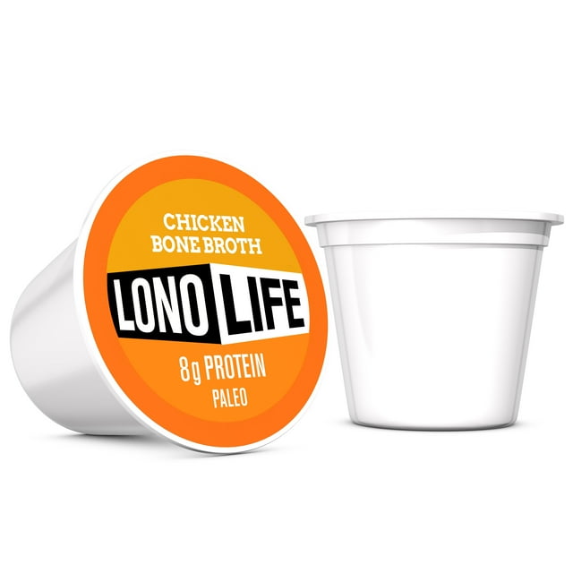 LonoLife Chicken Bone Broth Powder with 8g Protein, Single Serve Cups ...