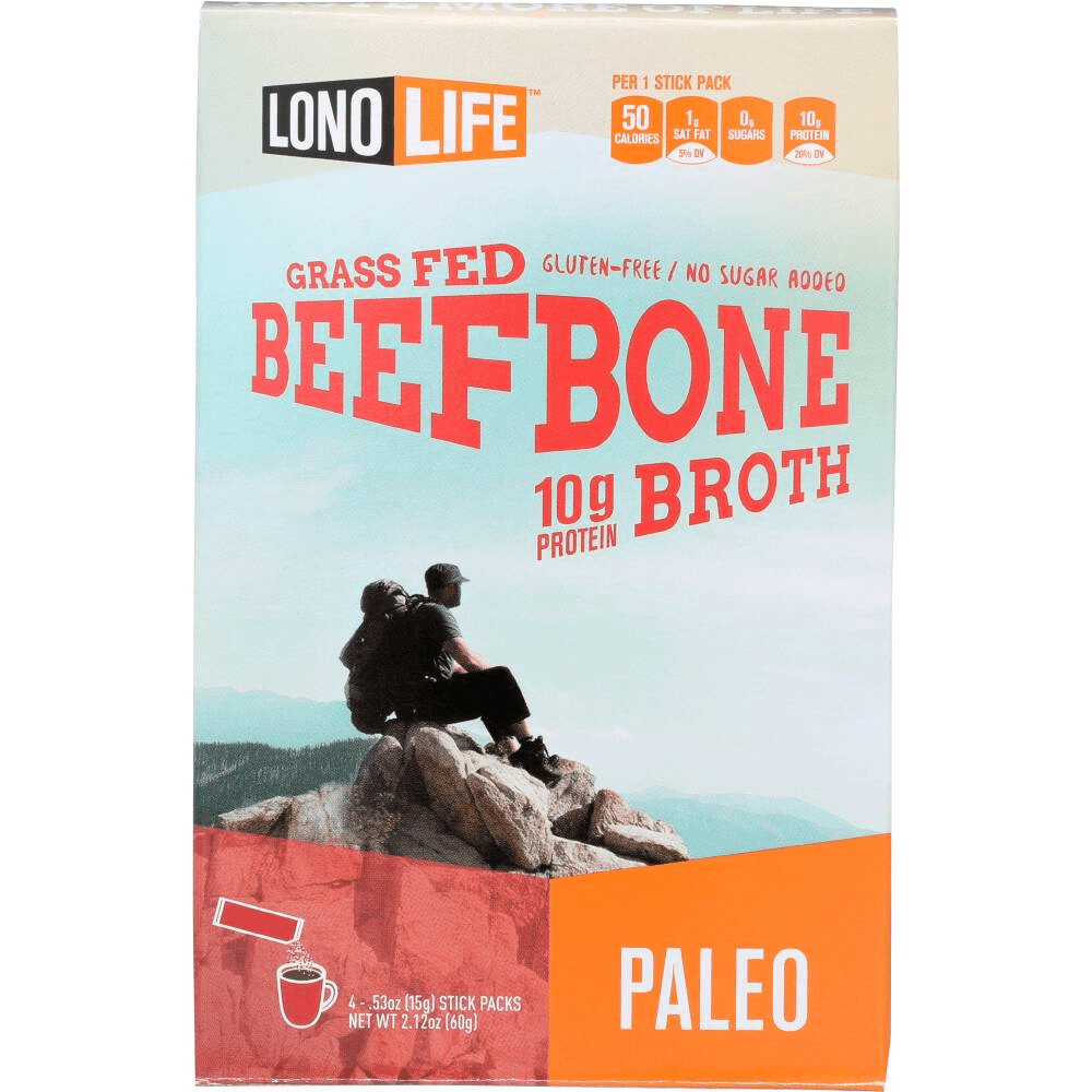 LonoLife Paleo Drinkable Gluten Free Grass-Fed Beef Bone Broth Powder ...