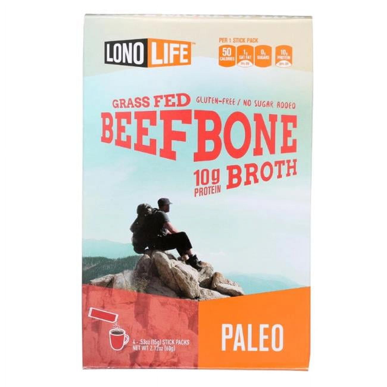 Lonolife Low-Sodium Grass-Fed Beef Bone Broth Sticks - 4 per Pack ...