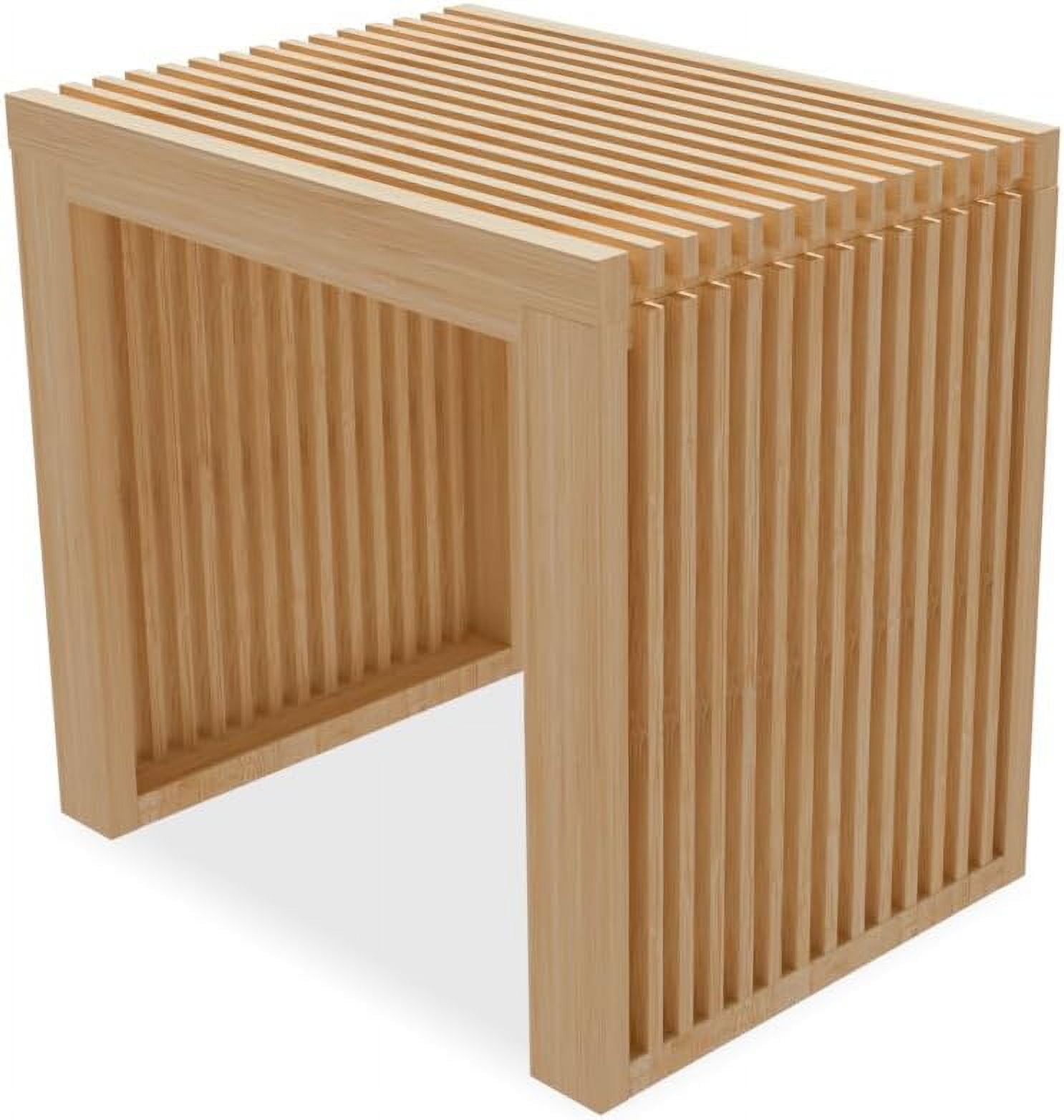 Free Shipping! Lontai Indoor Small Bamboo Dining Bench, with Storage ...