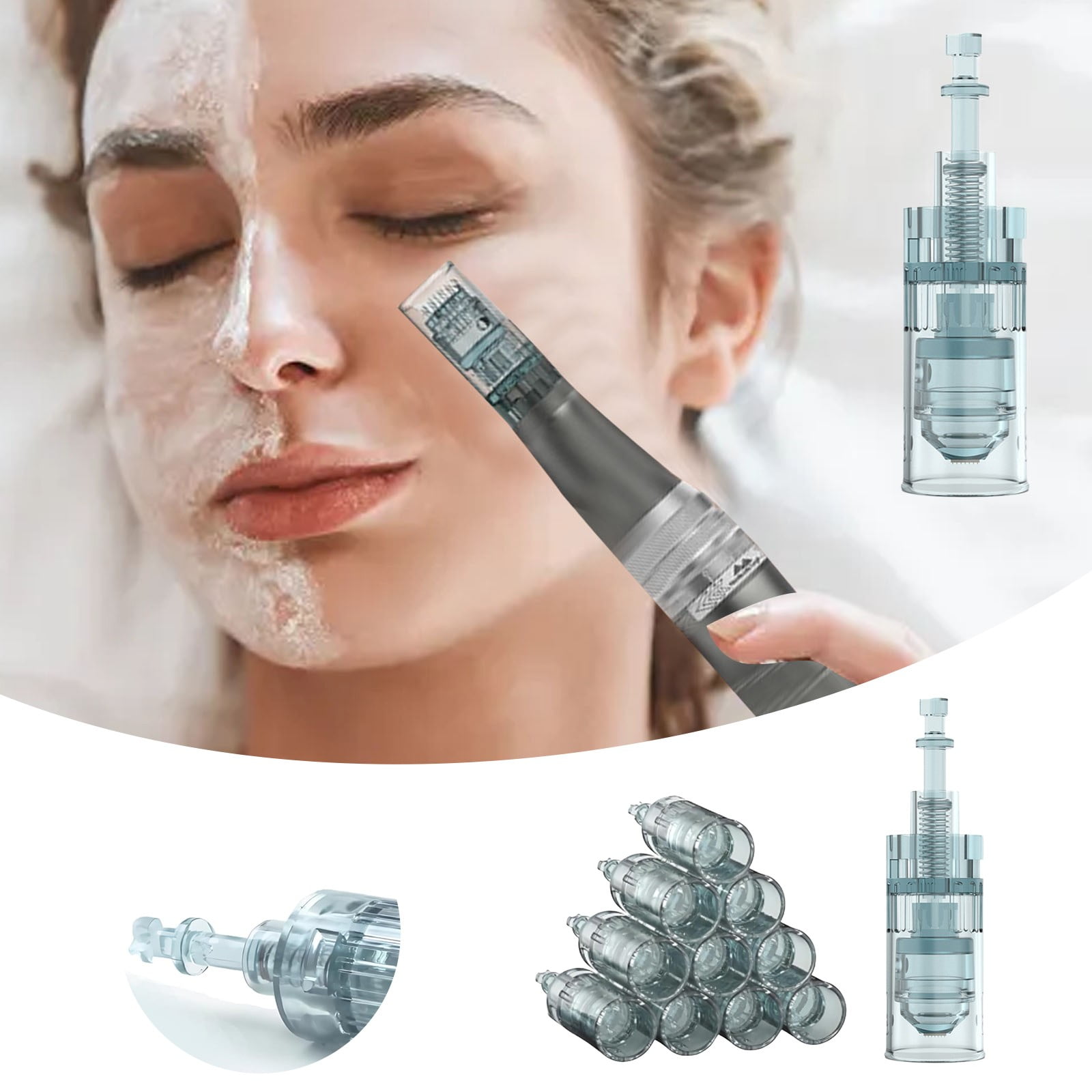 Lonzony 10 Pcs 24 Pin Microneedling Derma Pen Cartridge - Walmart.com