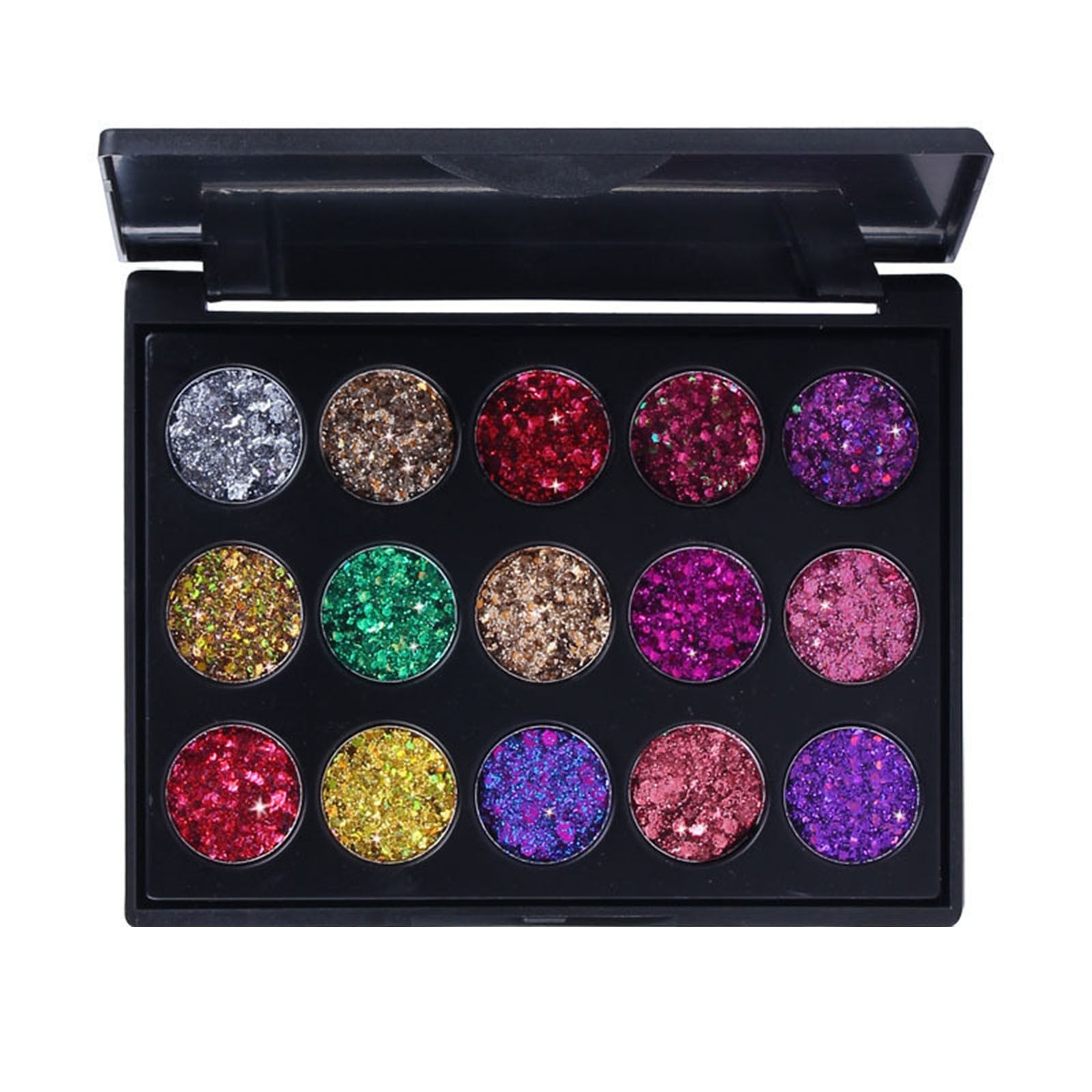 Lonzony 15 Color Glitter Eyeshadow Palette Makeup Set Shimmer Smokey ...