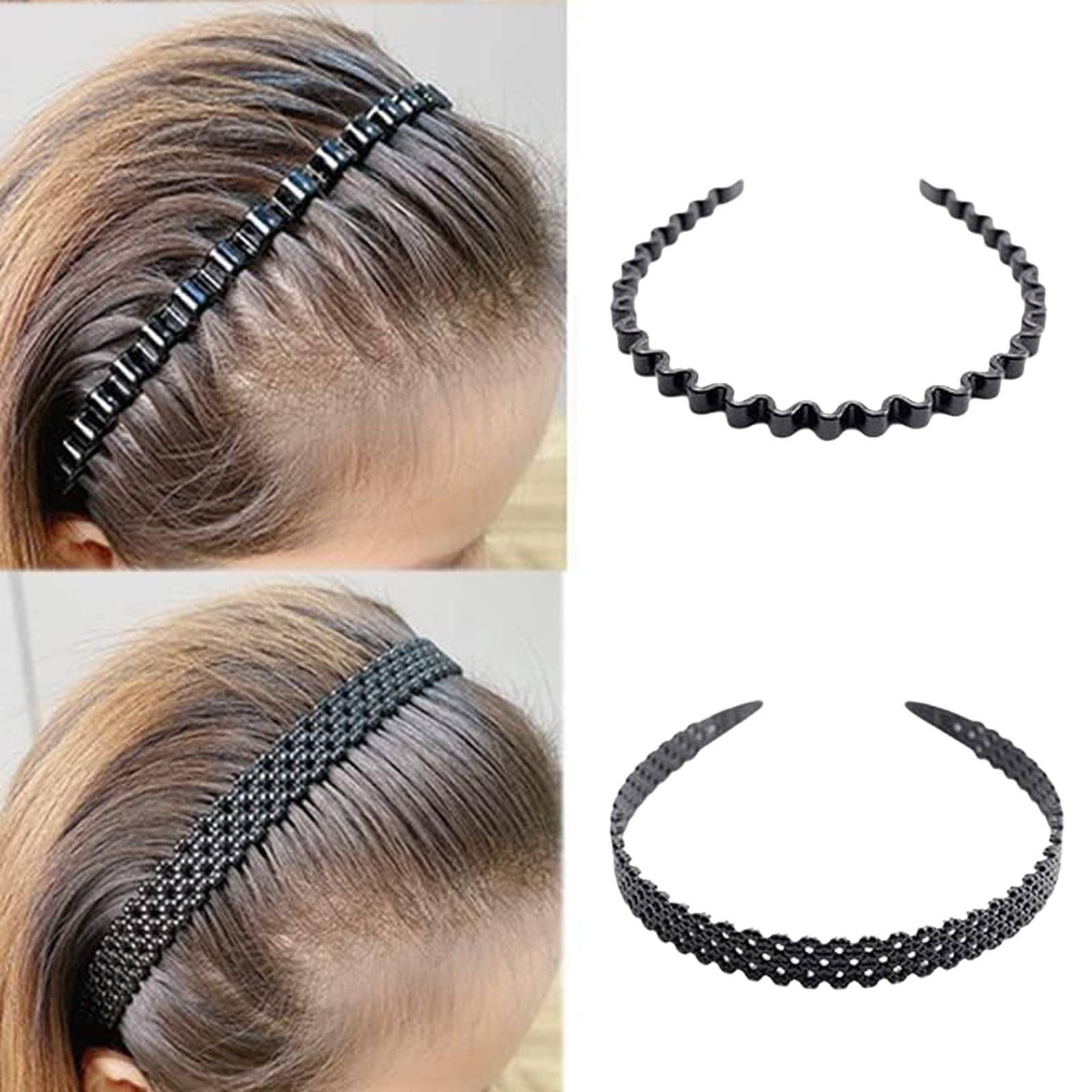 Lonzony Hair Bands for Women Non Slip Wavy Hairband with Teeth Comb ...