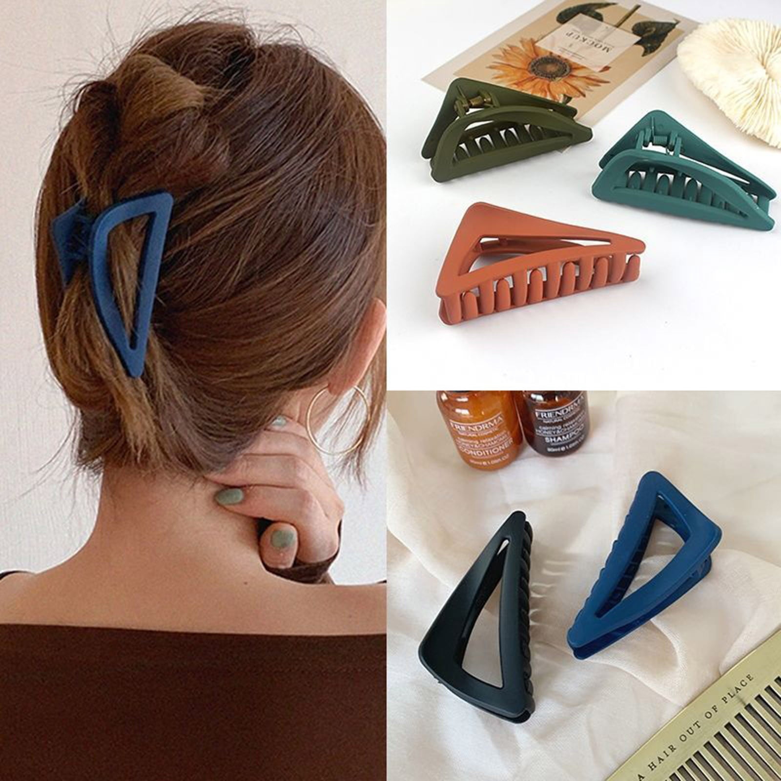 Lonzony Medium Hair Claw Clips for Women Girls Matte Hair Jaw Clips ...