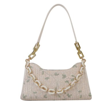 Time and Tru Women's Kai Shoulder Handbag, Ocean Breeze and Beige ...