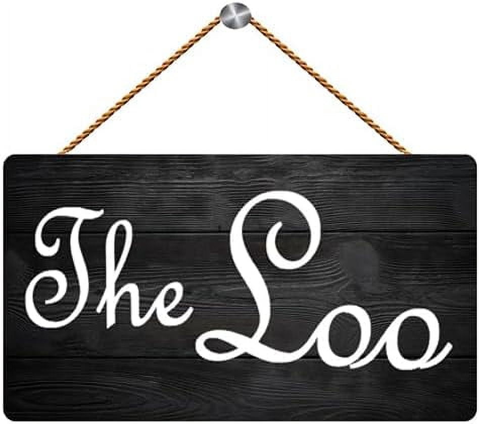 The Loo Bathroom Restroom Bath Wc Wooden Sign - Hanging Printed Wall ...