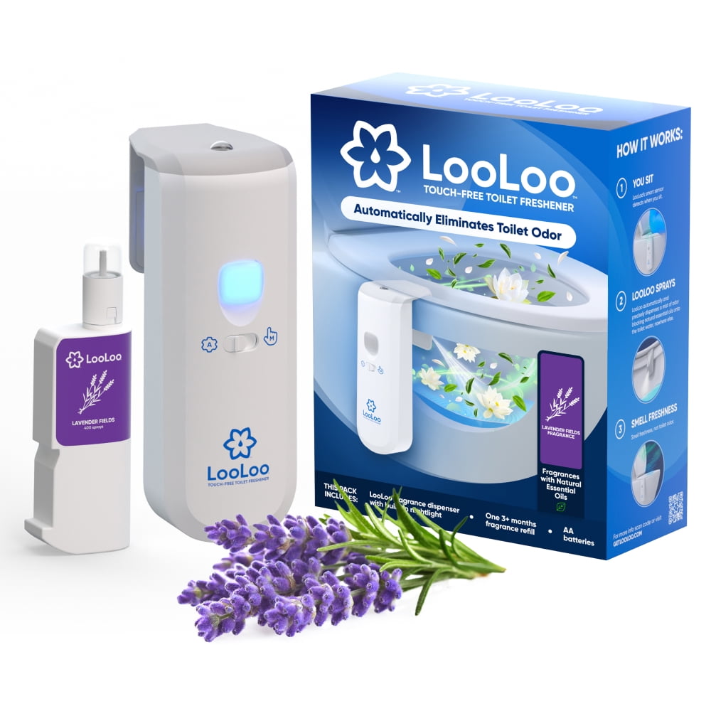 LooLoo Automatic Touchless Toilet Freshener, Lavender Scented ...