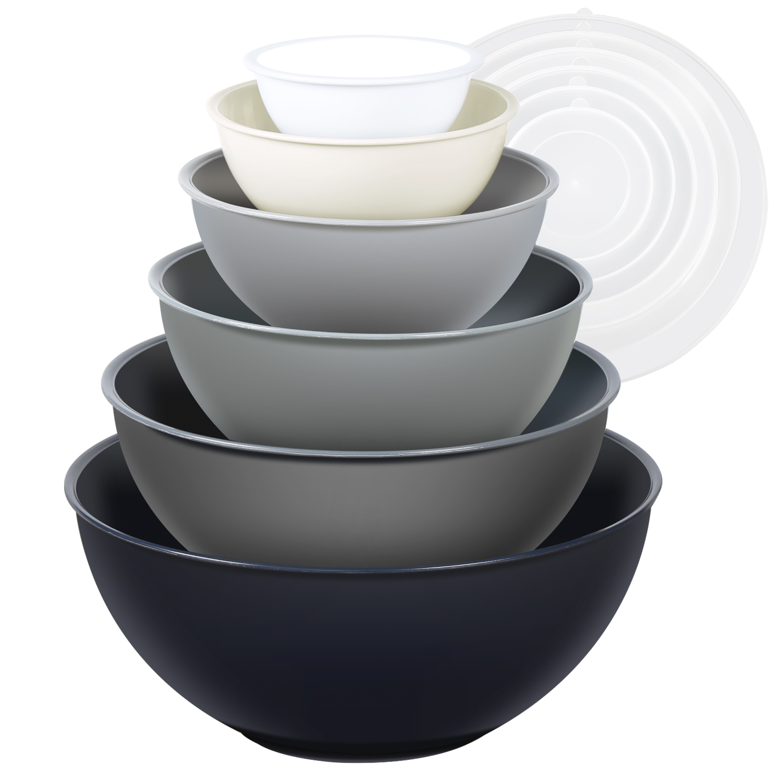 Cook with Color Mixing Bowls - 4 Piece Nesting Plastic Mixing Bowl Set ...