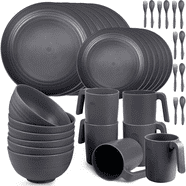 Gibson Home Crest 12 Piece Stackable Matte Melamine Dinnerware Set ...