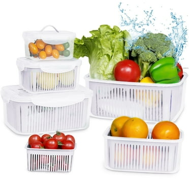 WSBDENLK 1 Pack Fruit and Vegetable Storage Containers for for Fridge ...