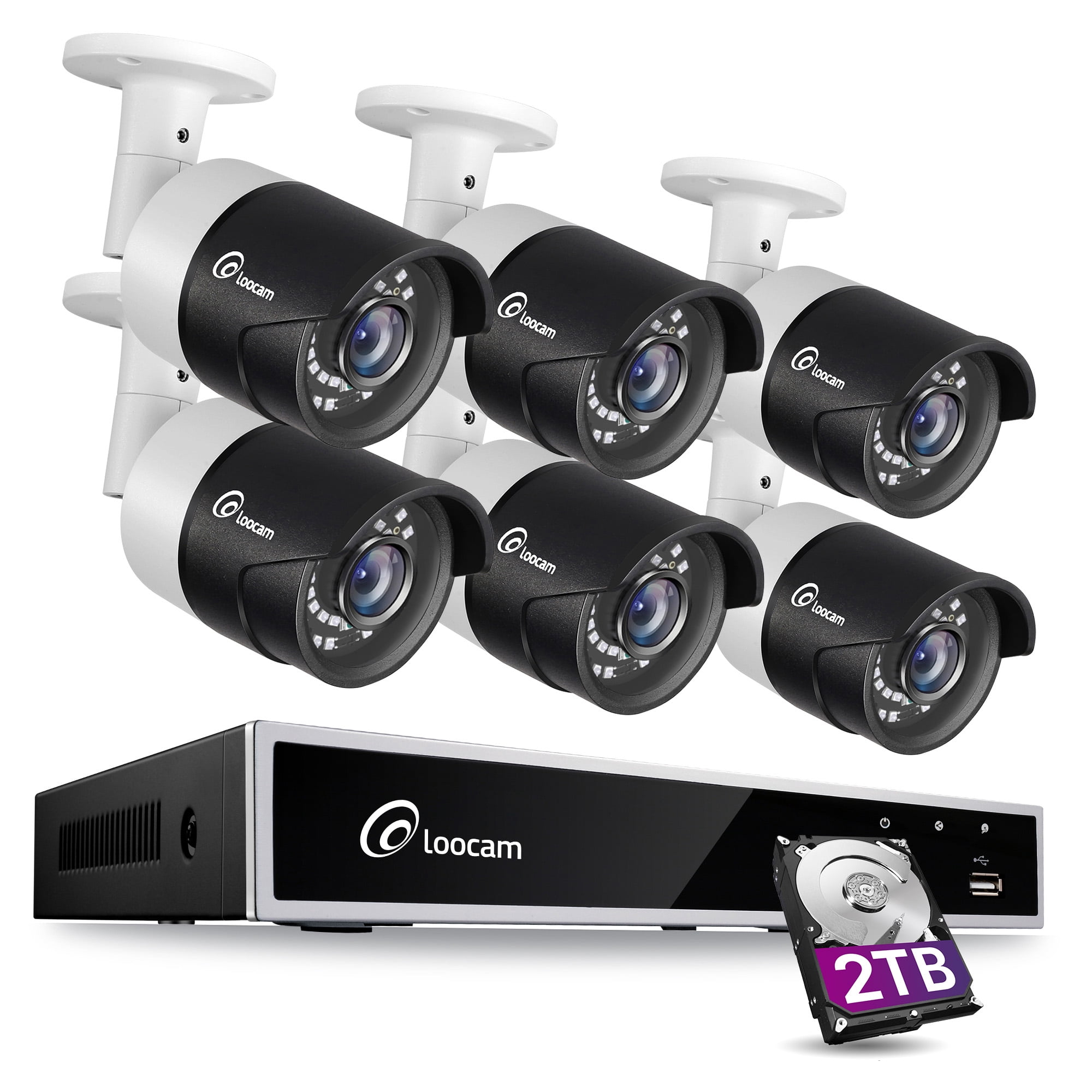 Loocam 1080P 8-Channel HD Video Security Camera System CCTV DVR Kit and ...