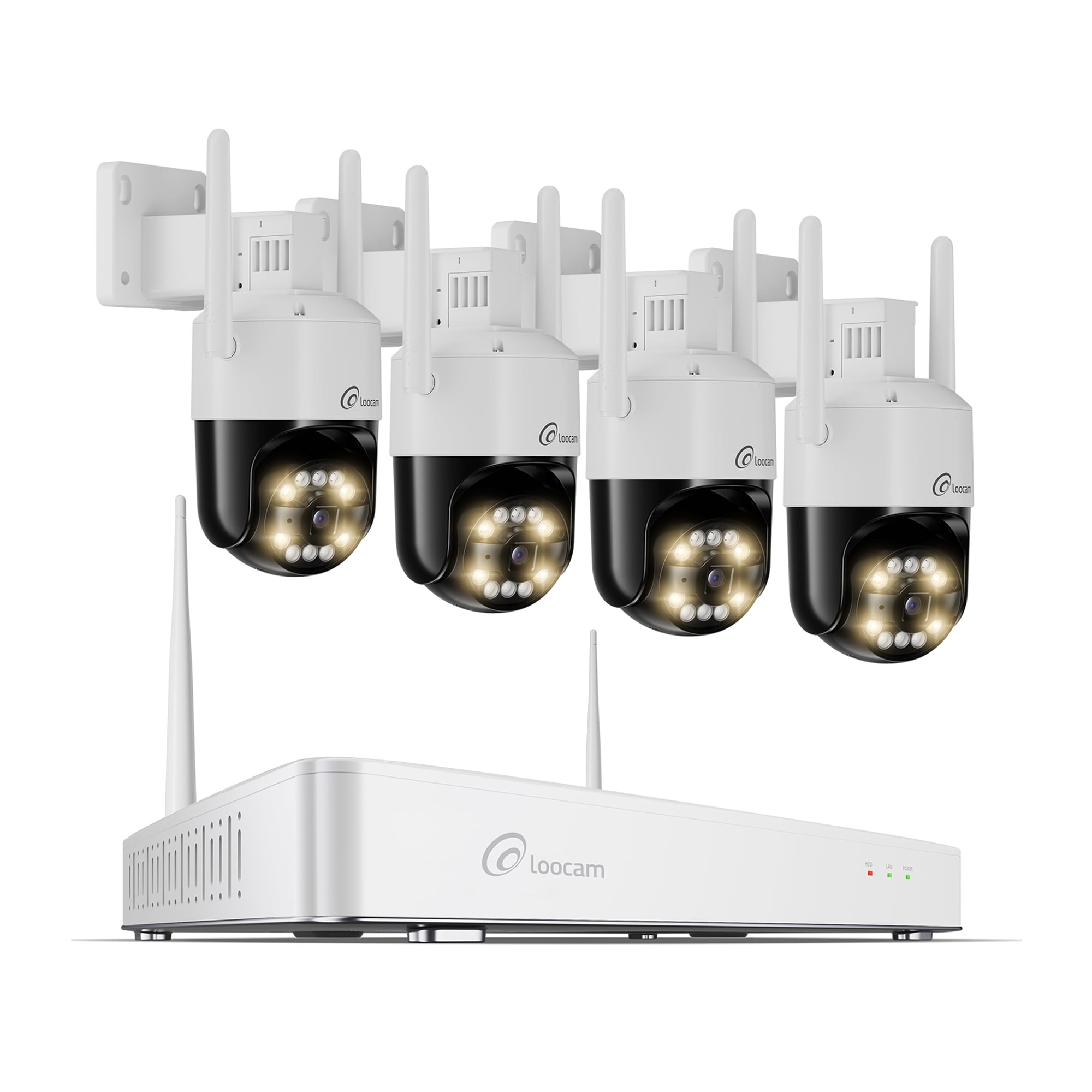 Loocam 8 Channel 4K NVR Wi-Fi 6 Wireless Security Camera System 128G SD ...