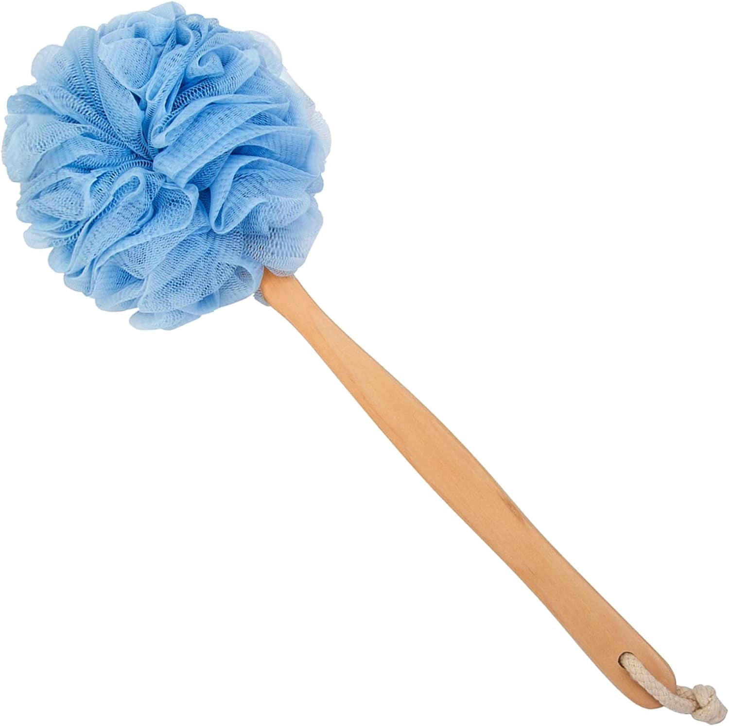 Loofah Back Scrubber for Shower, Wooden Long Handle Bath Sponge Lufa ...