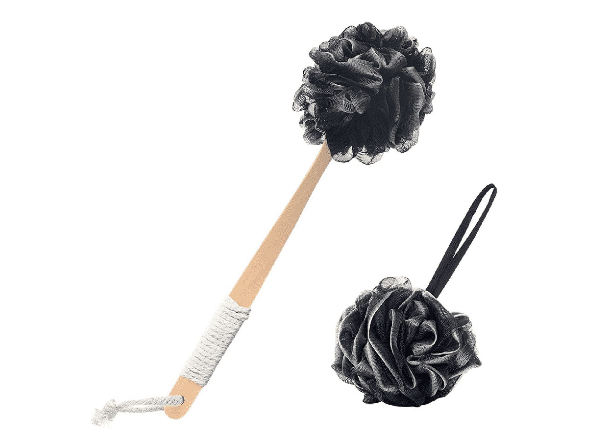 Loofah Back Scrubber, Loofah Sponge with Long Wooden Handle for Shower ...