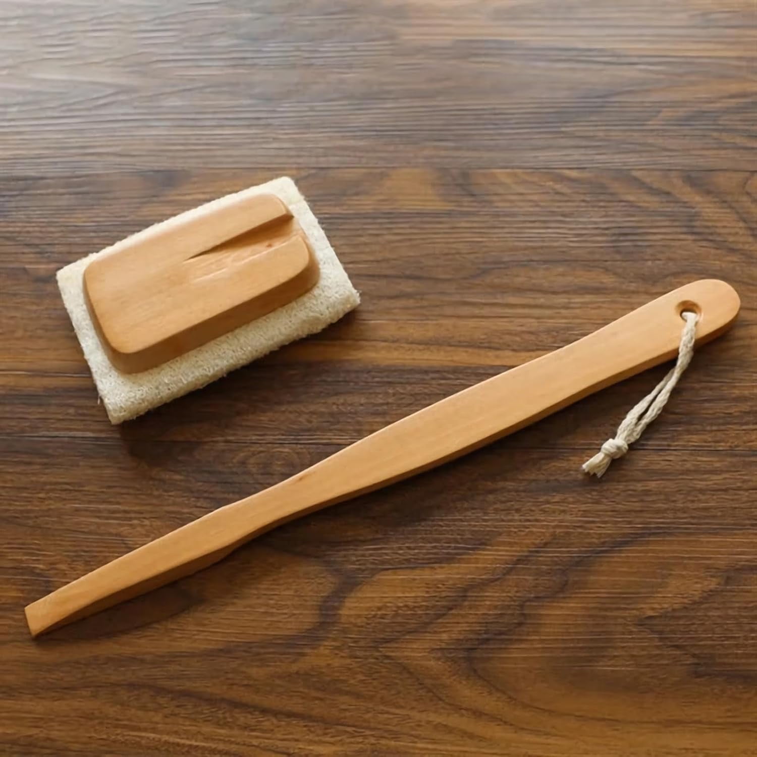 Loofah Bath Brush Set – Detachable Loofah Sponge Brush with Long Handle ...