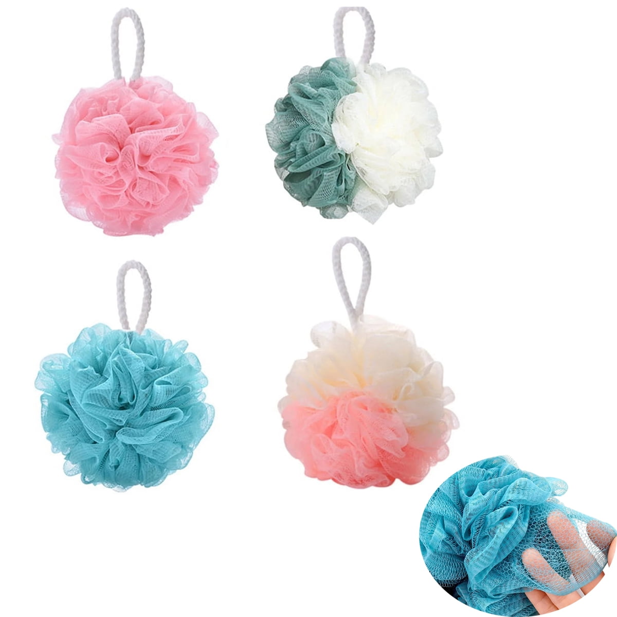 Loofah Bath Sponge Soft Exfoliating Shower Lufa for Silky Skin - Mesh ...