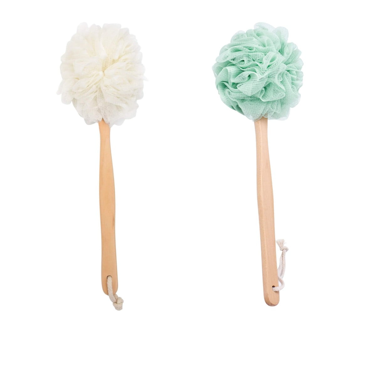 Loofah Body & Back Scrubber - Exfoliating Loofah Bath Brush on a Stick ...