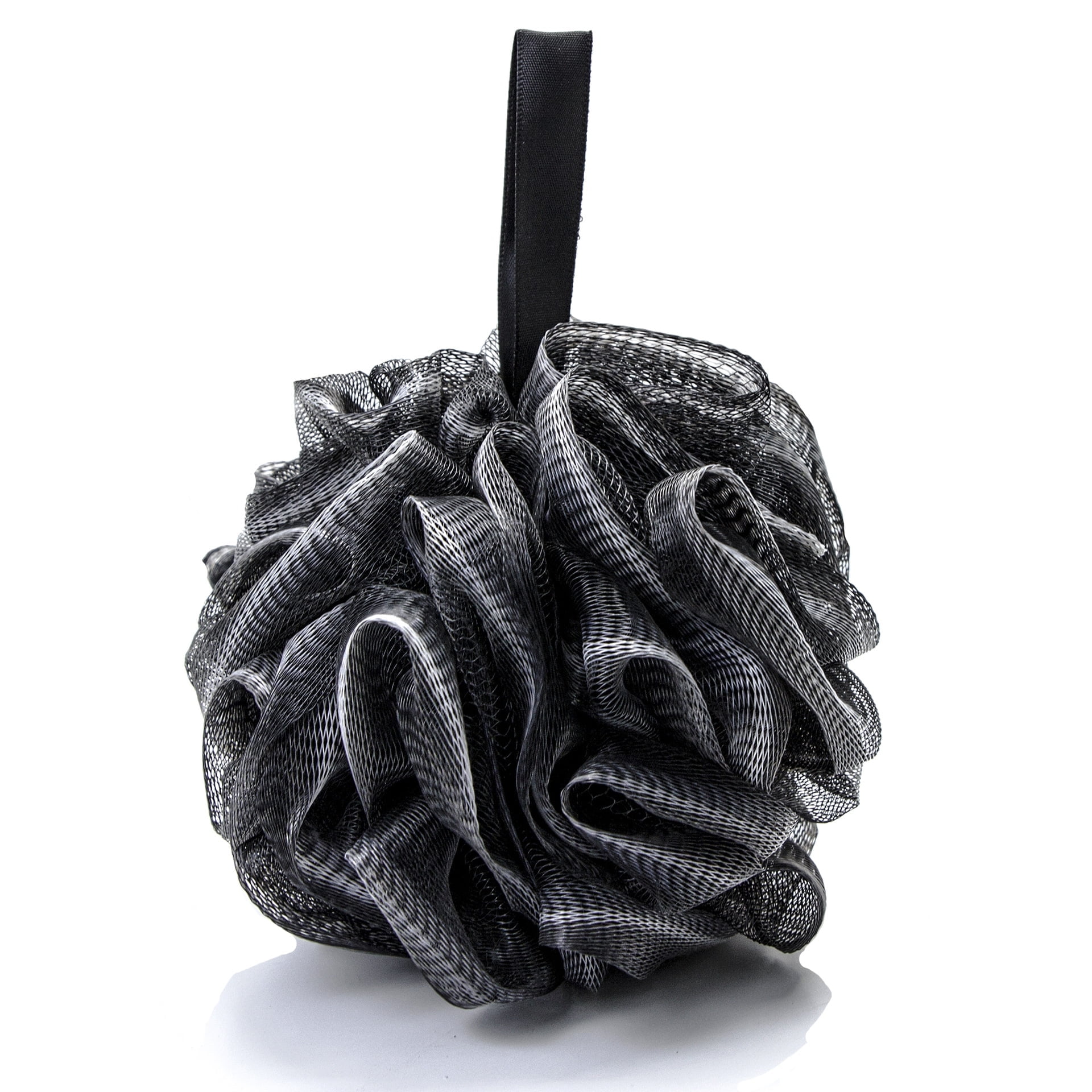 Loofah Charcoal Bath Sponge XL,75g - 3-Pack, Extra Large Mesh Pouf Soft ...