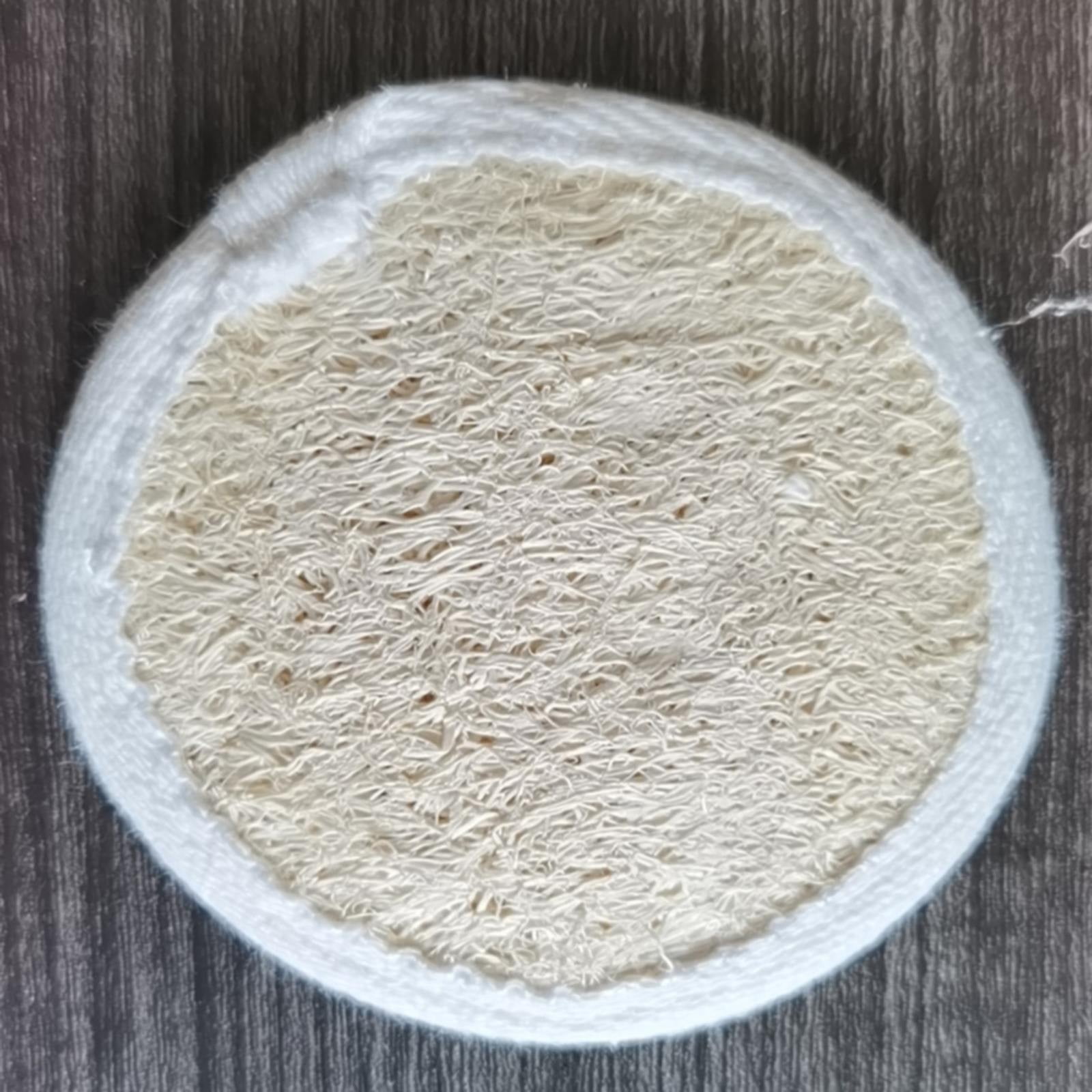 Loofah Face Wash Puff White Edging Loofah Round Piece Diameter 8Cm,1X ...
