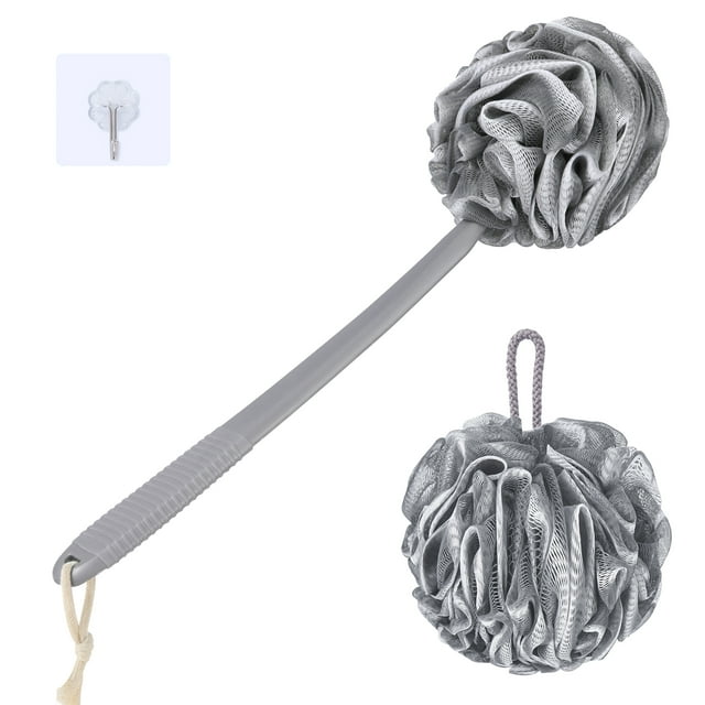 Loofah with Handle Loofah Sponge Set, PE Mesh Exfoliating Loofah Back ...