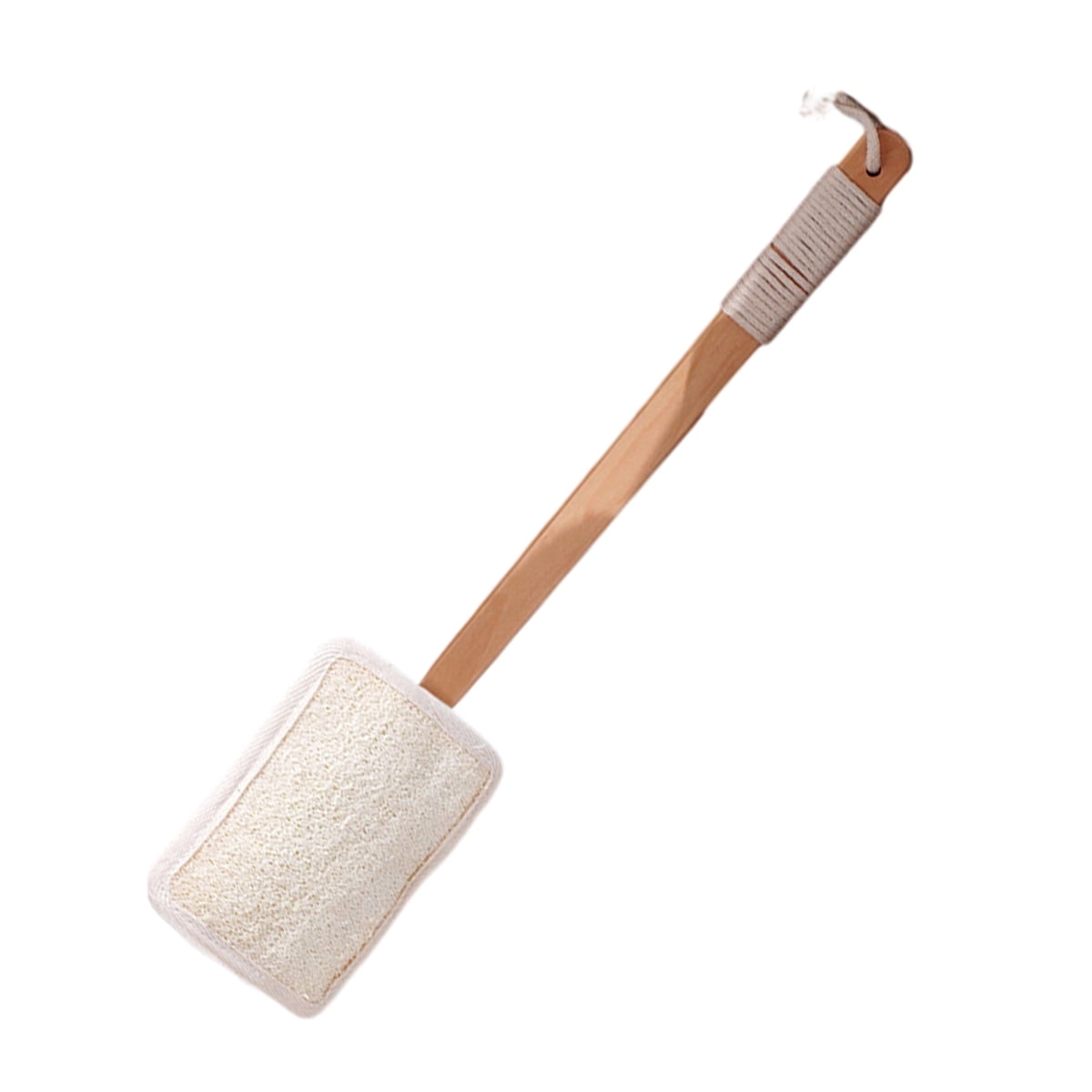 Loofah Massage Brush Back Scrub With Bamboo Handle Long Back Brush For ...