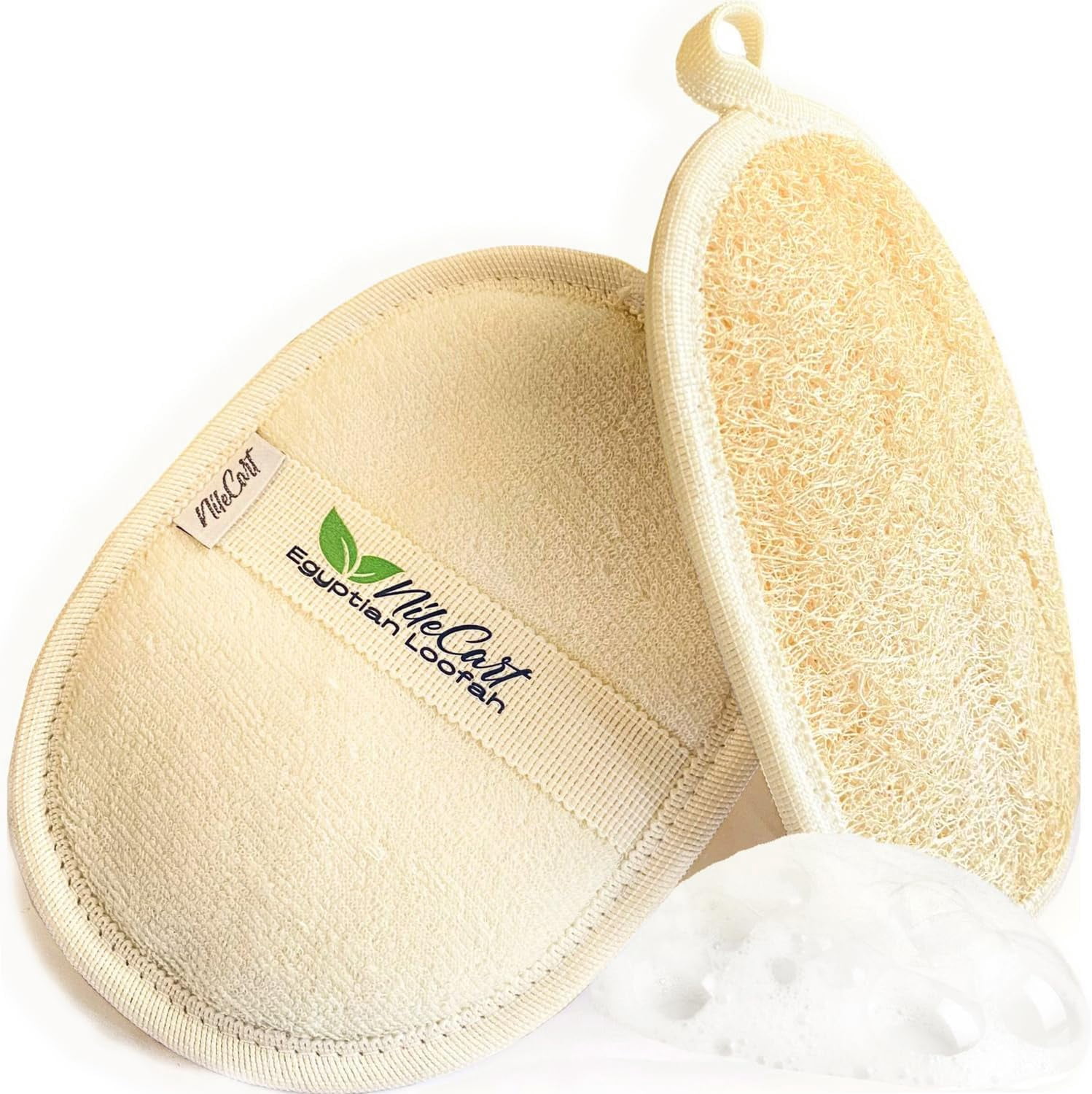 Loofah Pads - A Pack of 2 Scrubbies for Body Natural Loofah Sponge Pads ...