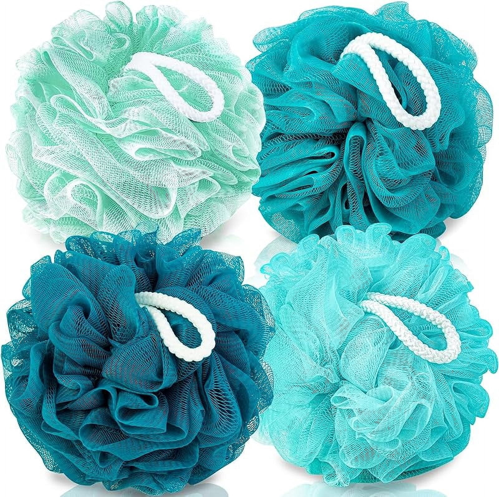 Loofah Sponge XXL-100g 4 Pack, Bath Sponge Soft Mesh Shower Puff Loofah ...