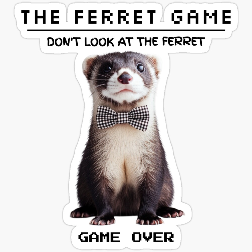 Don'T At Look The Ferret Game Ferret Stickerphone Decal Water Bottle ...
