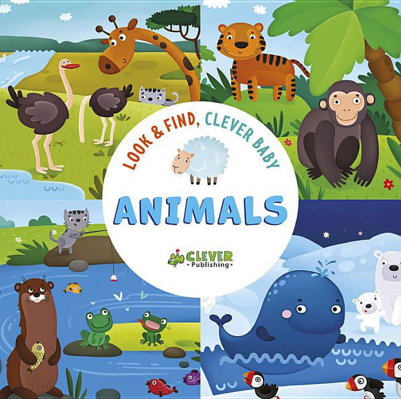 Look & Find, Clever Baby: Animals (Board book) - Walmart.com