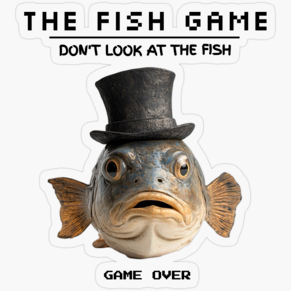 Don'T Look At The Fish Game Fish Transparent Stickerphone Decal Water ...