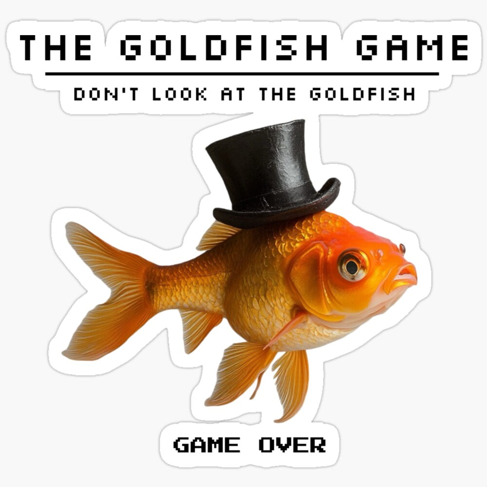 Don'T Look At The Goldfish Game Goldfish Stickerphone Decal Water ...
