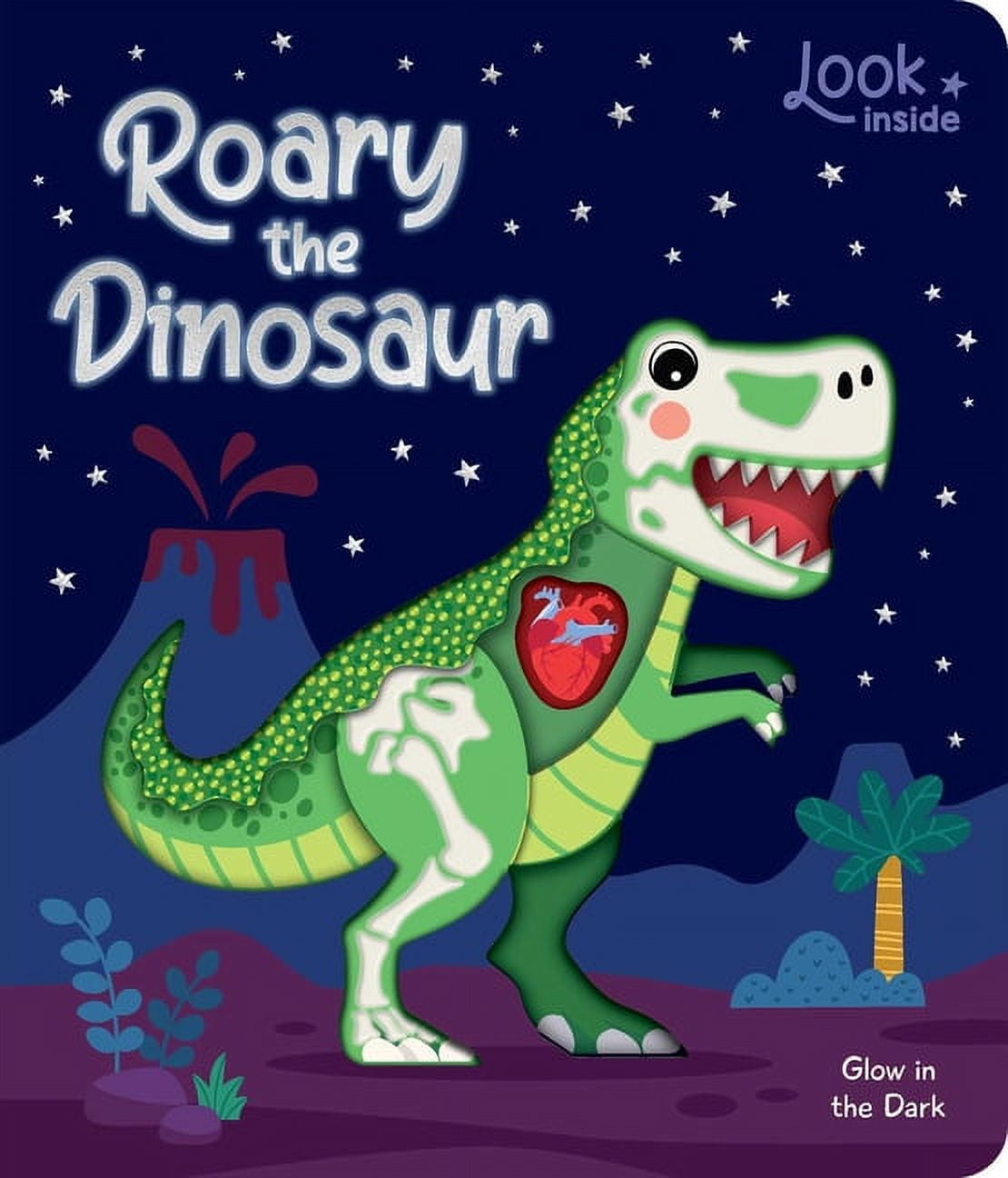 Look Inside: Roary the Dinosaur: Board Book with Cut-Outs and Glow in ...