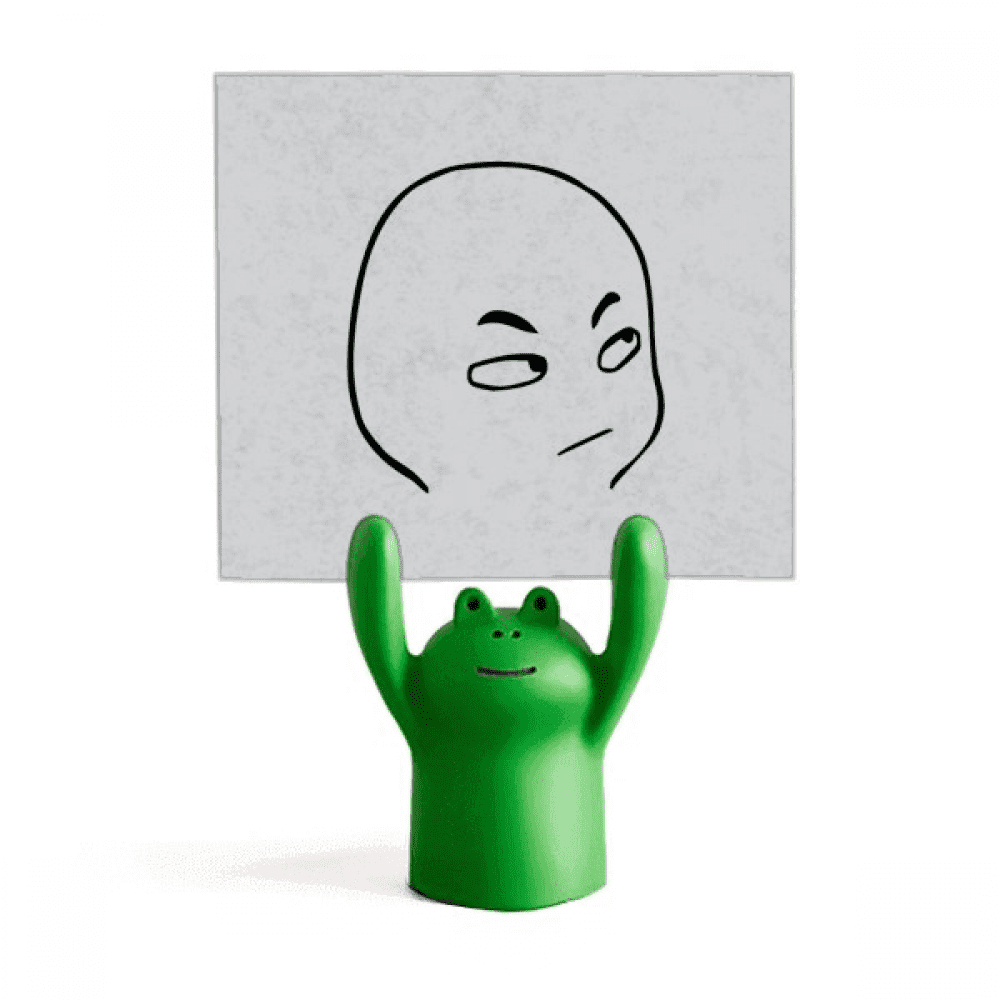 Look Seriously Anger Face Cartoon Memo Holder Cartoon Animal Frog Stand ...
