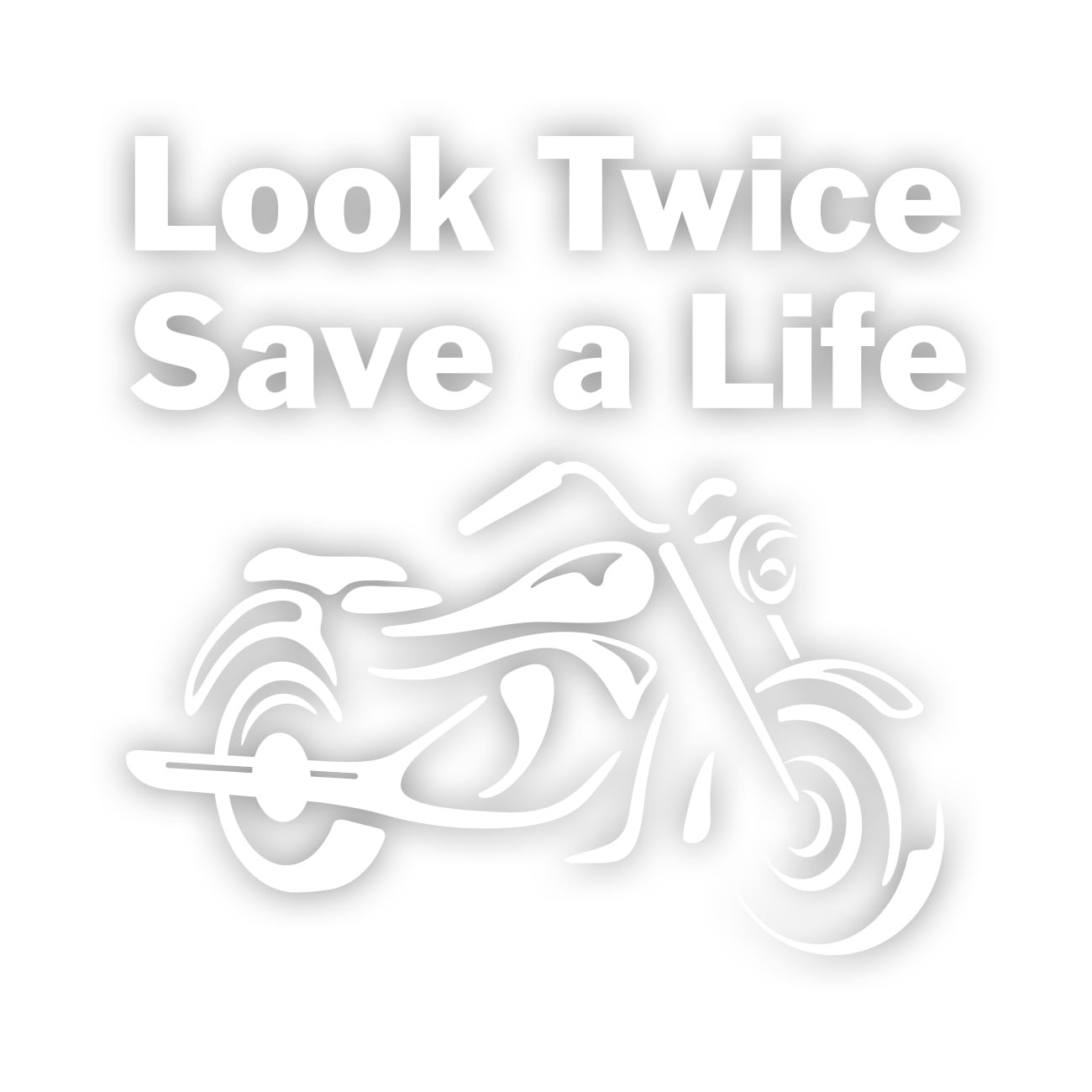 Look Twice Save a Life Sticker Decal Die Cut - Self Adhesive Vinyl ...