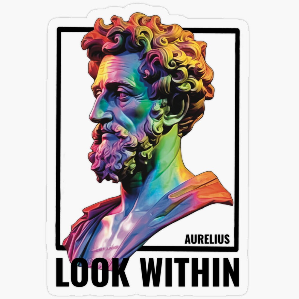 Look Within Introspective Stoicism Quote Transparent Stickerphone Decal ...