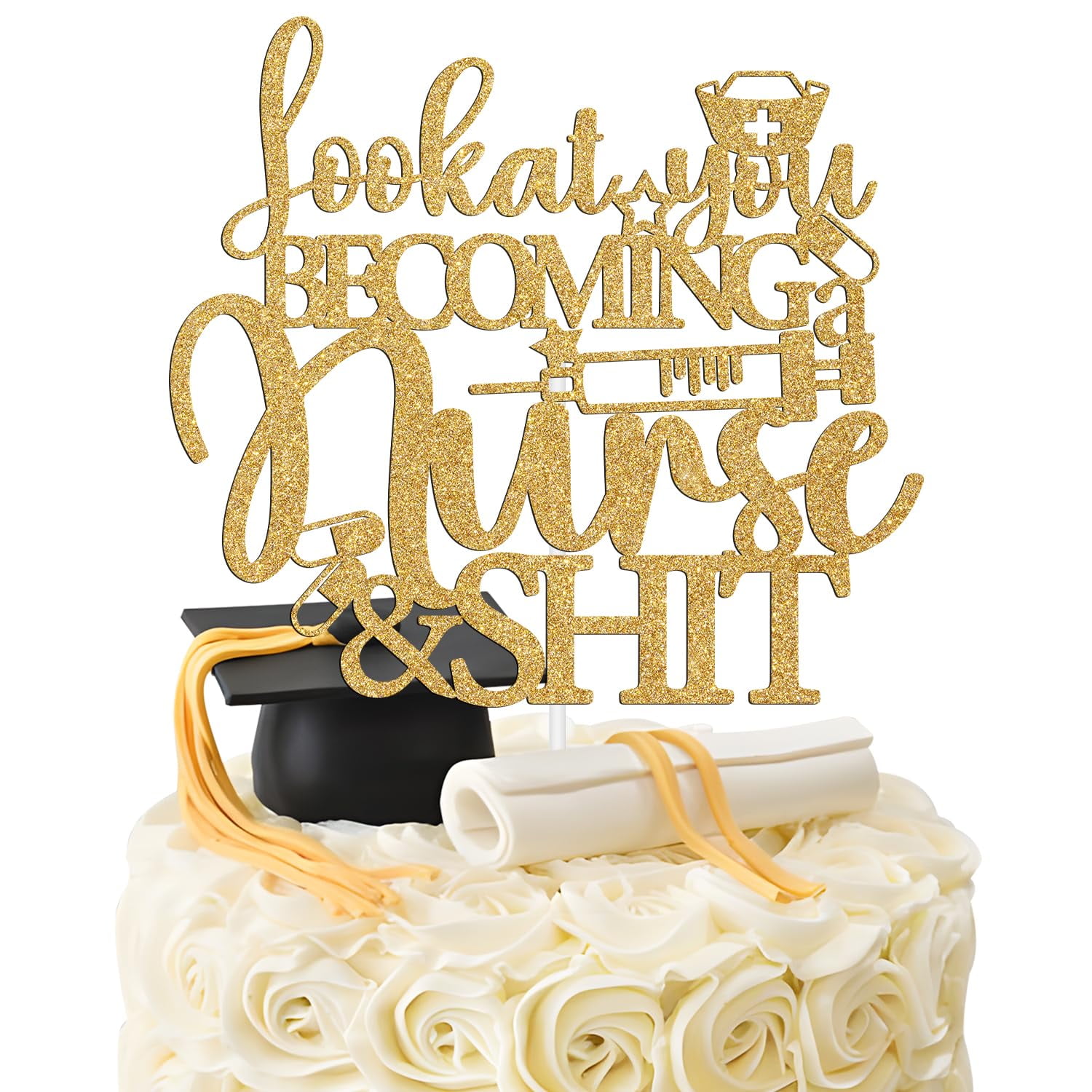 Look at You Becoming A Nurse Cake H2FSDTopper, Congrats Nurse/BSN/RN/NP ...